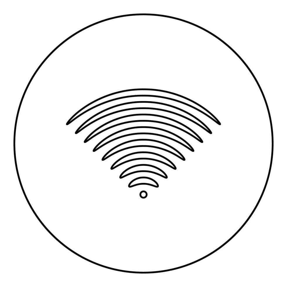 Radio wave Sound signal One dirrection Transmitter icon in circle round ... Radio wave Sound signal One dirrection Transmitter icon in circle round ...