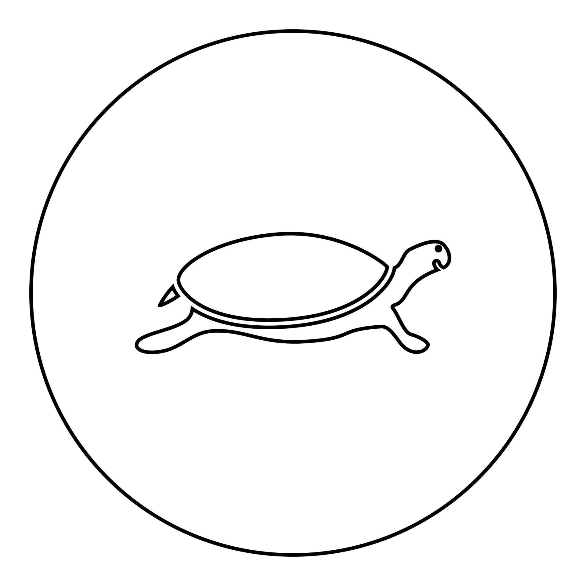 Tortoise turtle icon black color in round circle 7112930 Vector Art at ... Tortoise turtle icon black color in round circle 7112930 Vector Art at ...