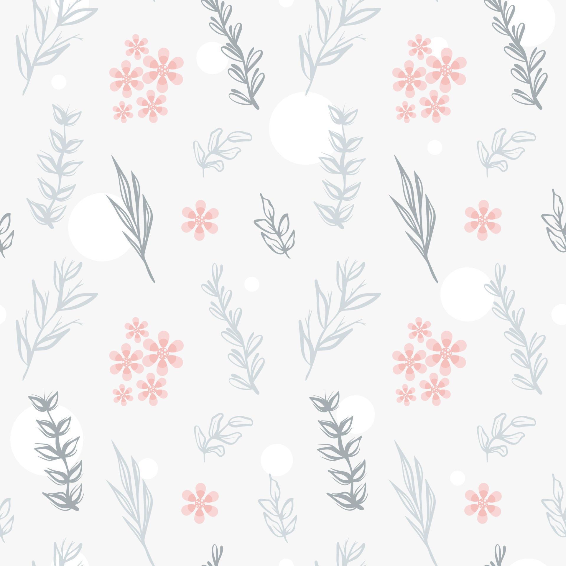 Floral seamless pattern in delicate pastel pink colors. Abstract vector ...