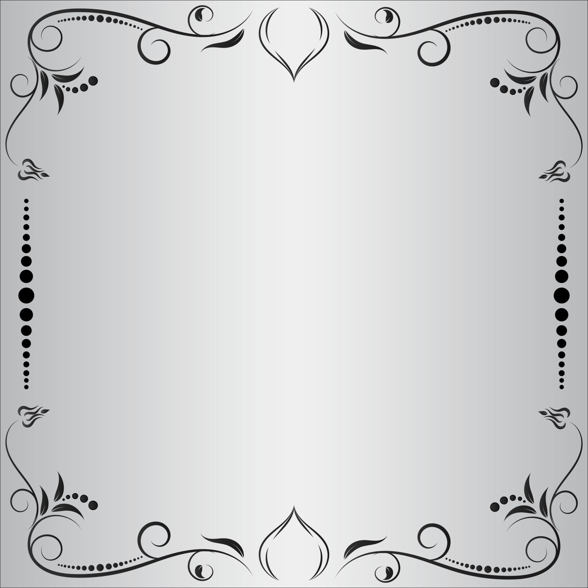 Vintage floral ornament border, Hand drawn decorative element, vector ...