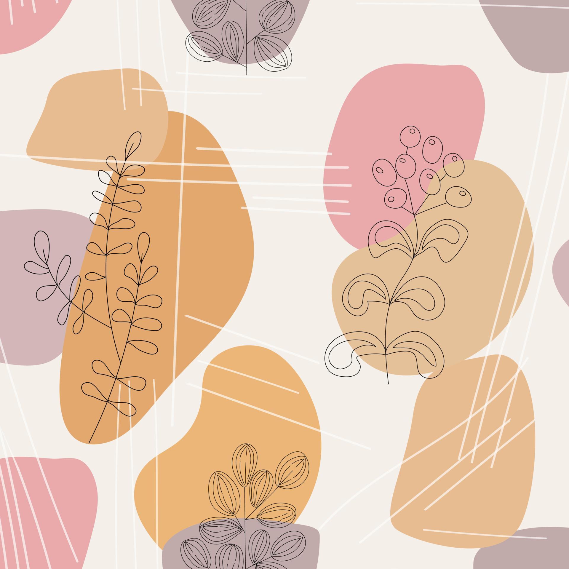 Seamless pattern with an abstract composition of simple shapes and ...