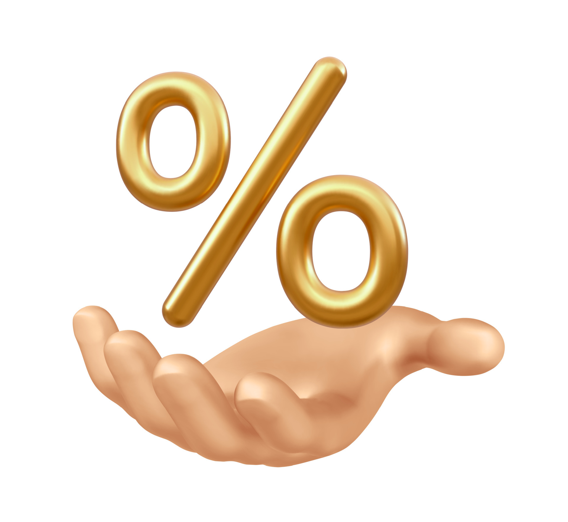 Percentage Symbol In Hand Golden Percent Icon Isolated On Transparent percentage-symbol-in-hand-golden-percent-icon-isolated-on-transparent
