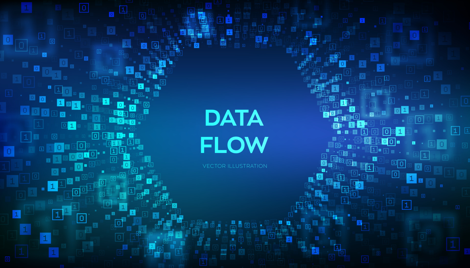 Data Flow Binary Data Flow Tunnel Virtual Tunnel Warp Coding Programming Or Hacking Concept