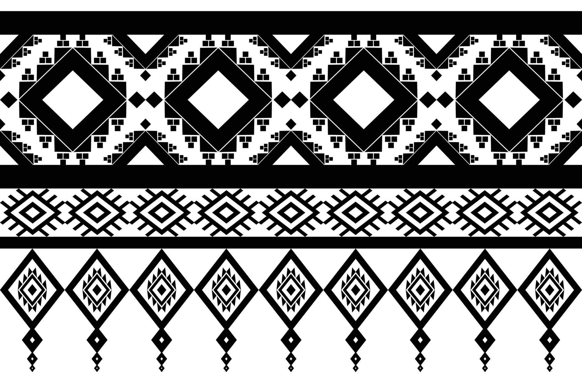 Tribal Black and white Abstract ethnic geometric pattern design for ... Tribal Black and white Abstract ethnic geometric pattern design for ...