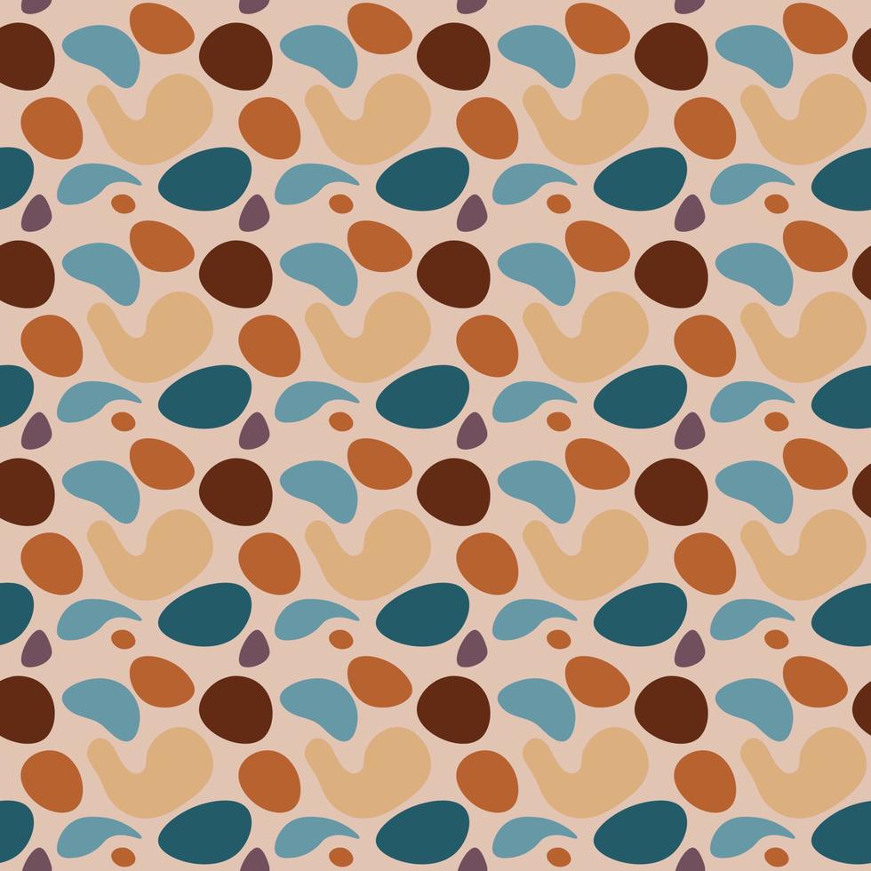 Abstract Blobs Pattern Trendy Seamless Background With Abstract Smooth Shapes Vector Repeat 3894