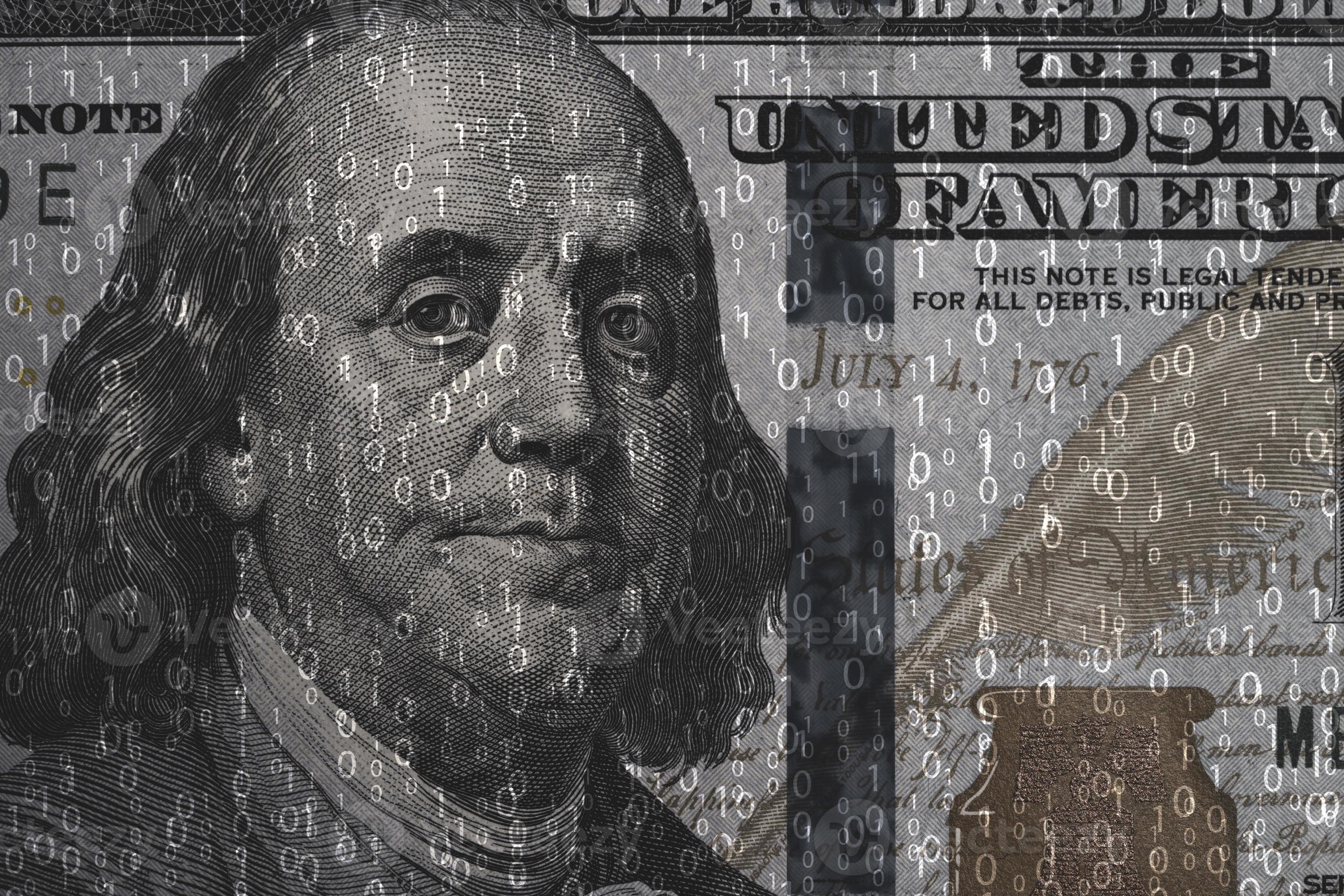USD Dollar Banknote With Binary Number For Digital Banking Technology usd-dollar-banknote-with-binary-number-for-digital-banking-technology