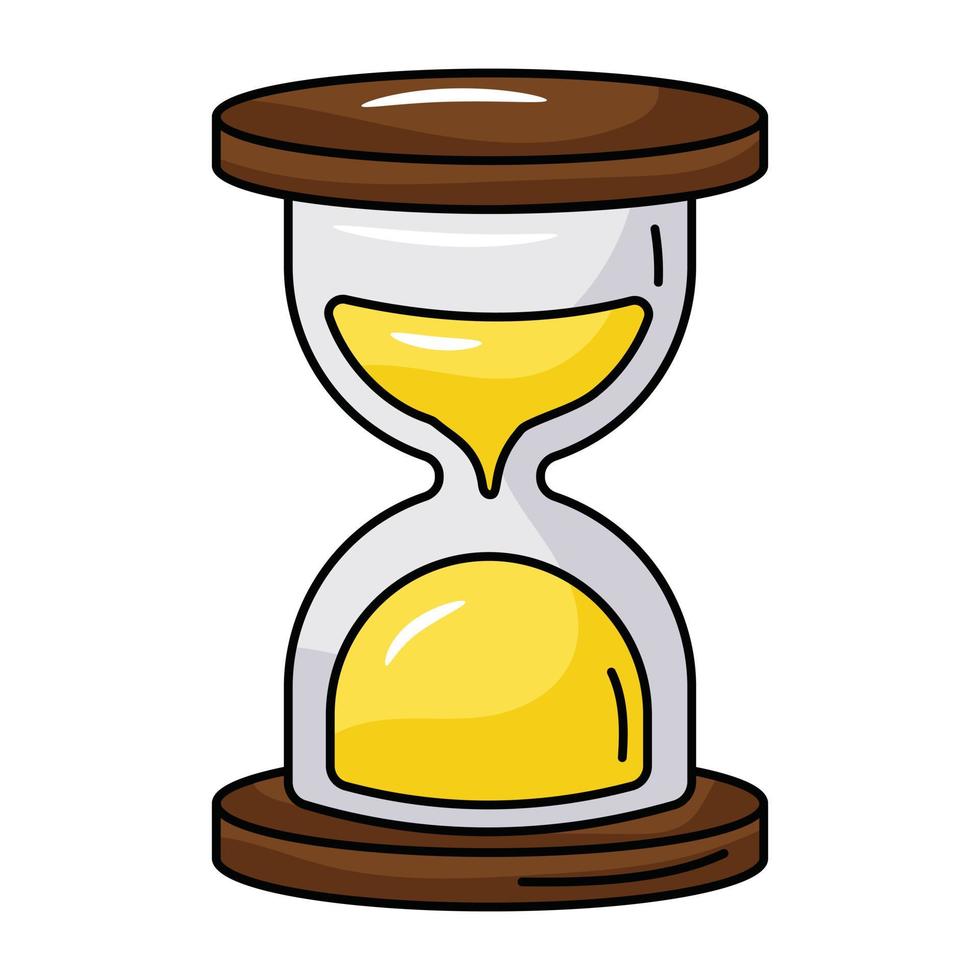 Sand timer flat icon with editable facility 7127408 Vector Art at Vecteezy