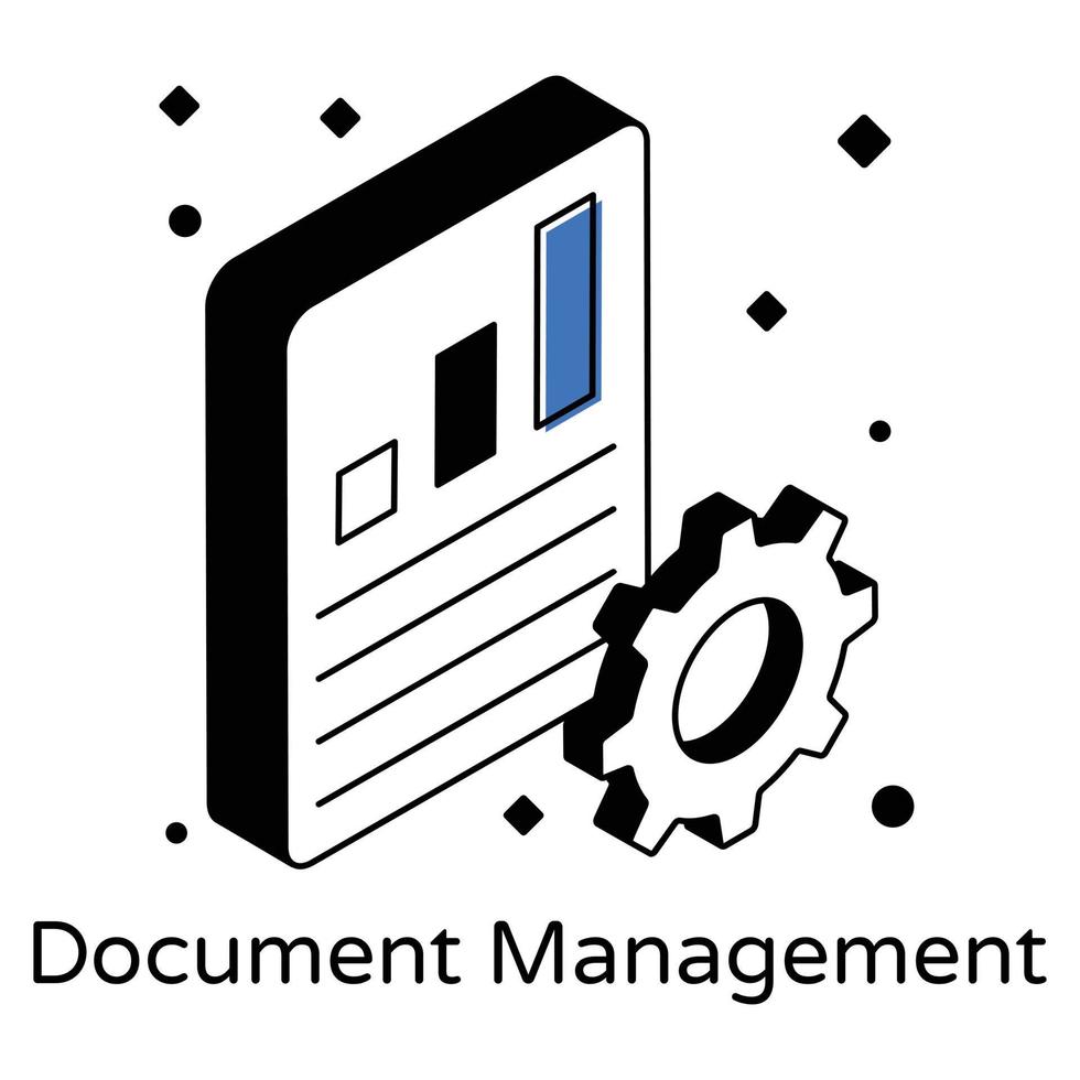 Document management isometric icon design 7132365 Vector Art at Vecteezy