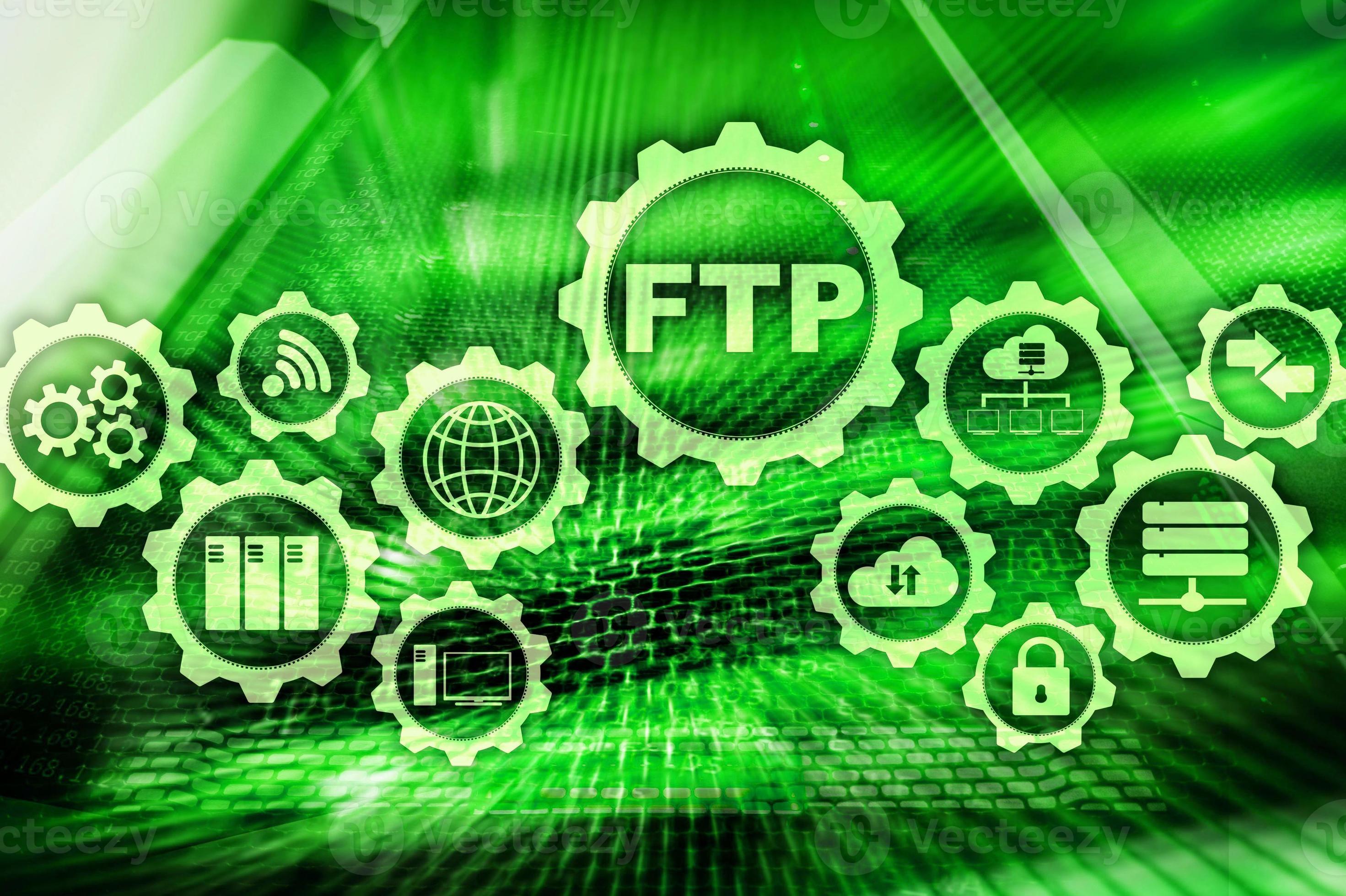 Ftp File Transfer Protocol Network Transfer Data To Server On Supercomputer Background 7136274