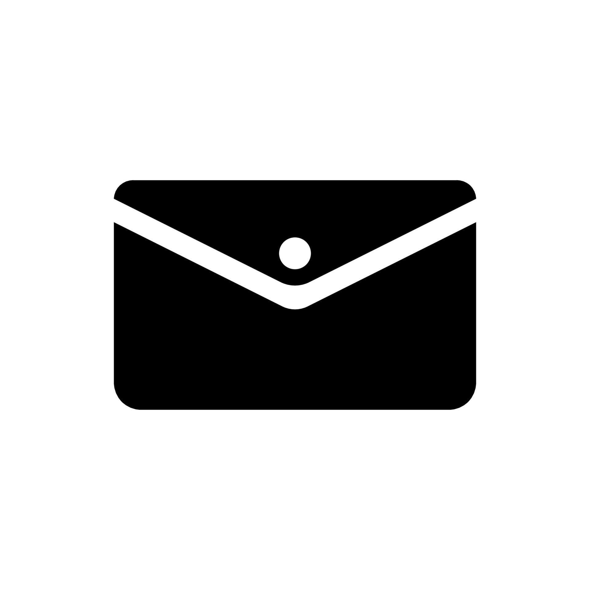 Black icon, envelope. 7140571 Vector Art at Vecteezy