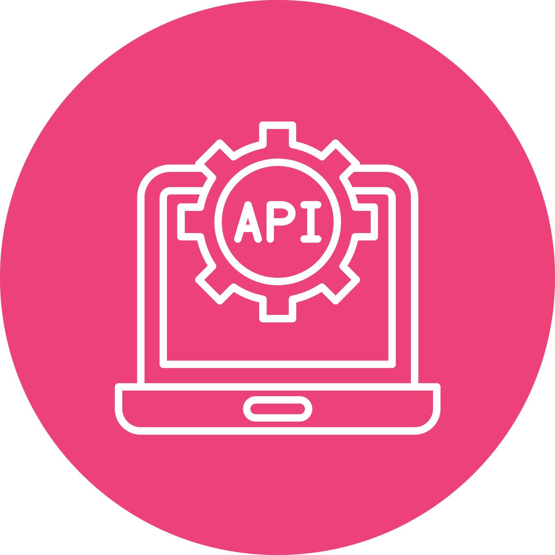 API Line Circle Background Icon 7141232 Vector Art at Vecteezy