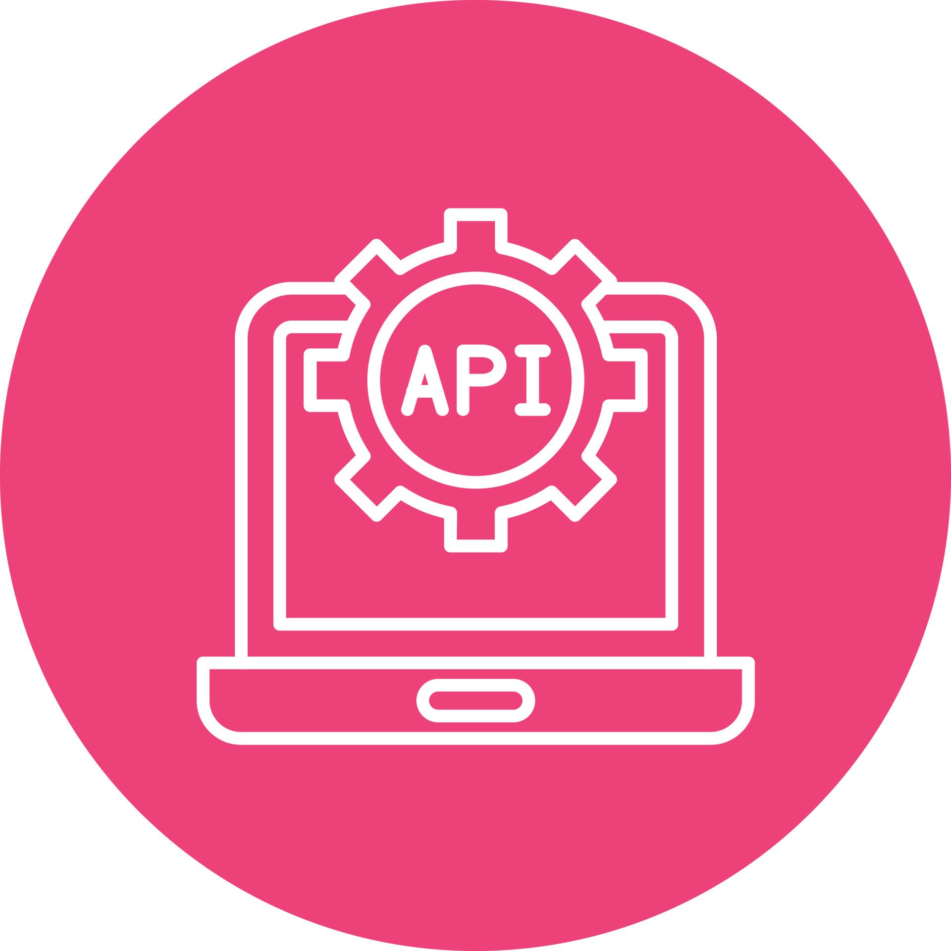 API Line Circle Background Icon 7141232 Vector Art at Vecteezy