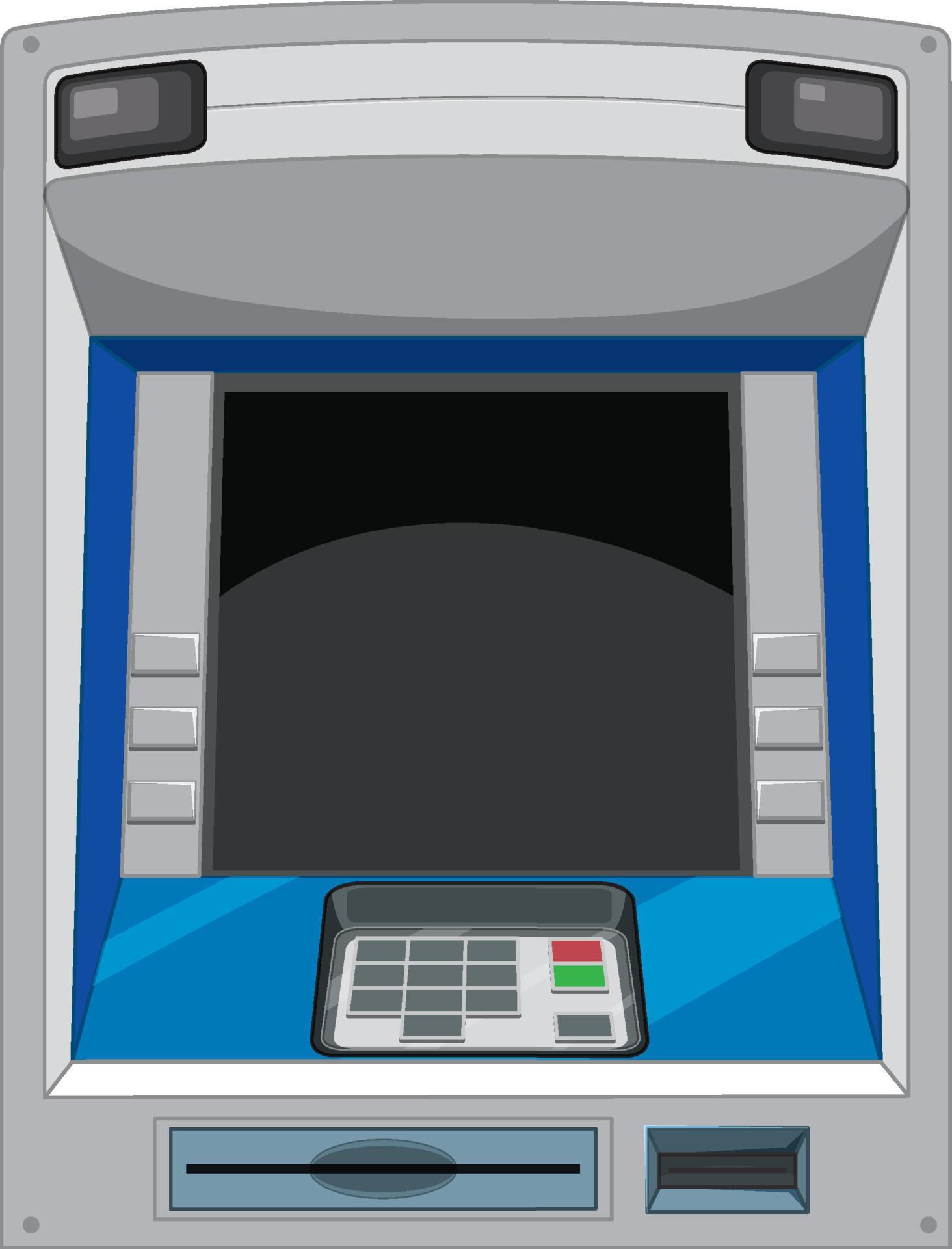 ATM machine isolated on white background 7142399 Vector Art at Vecteezy