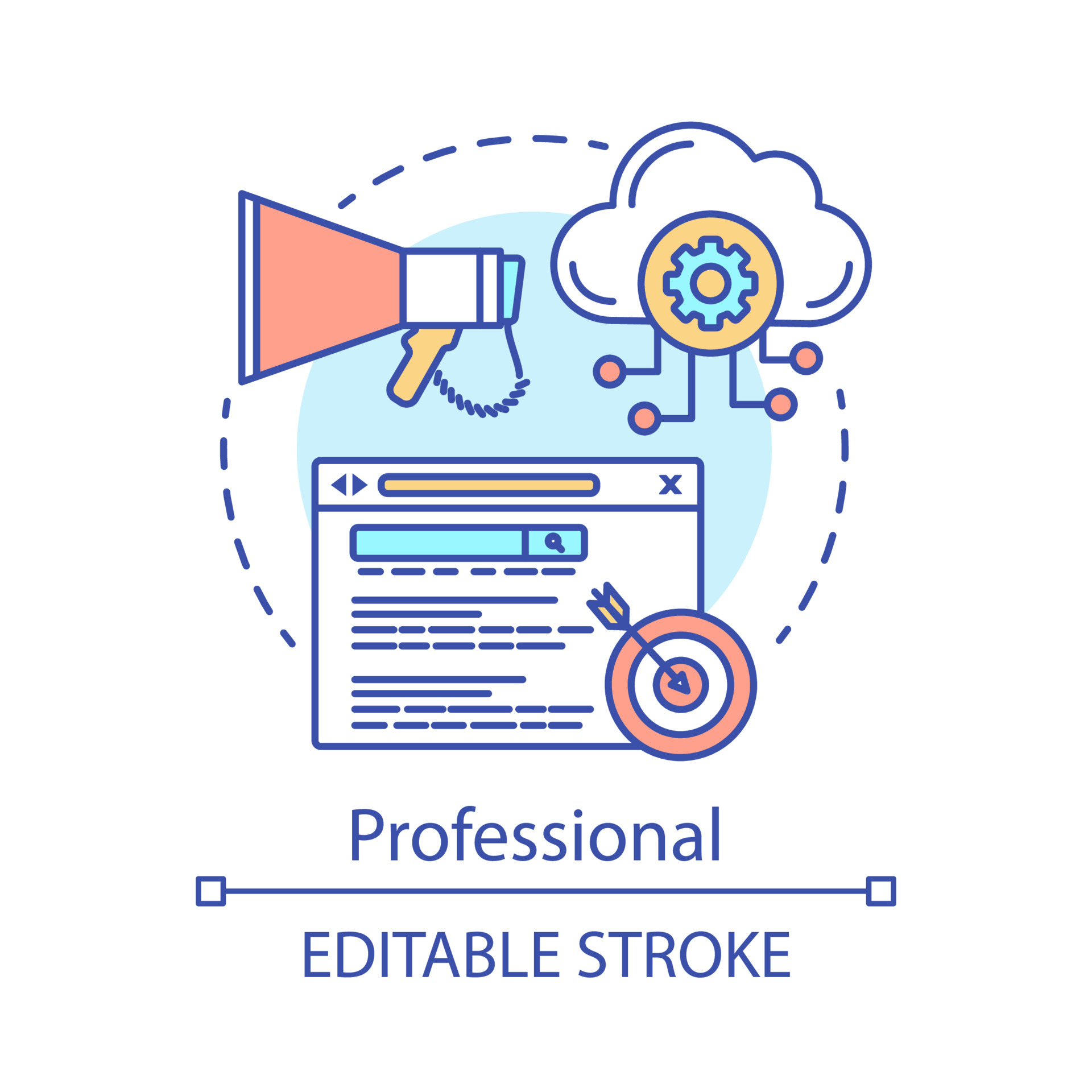 Professional Concept Icon Crm Subscription Tariff Idea Thin Line