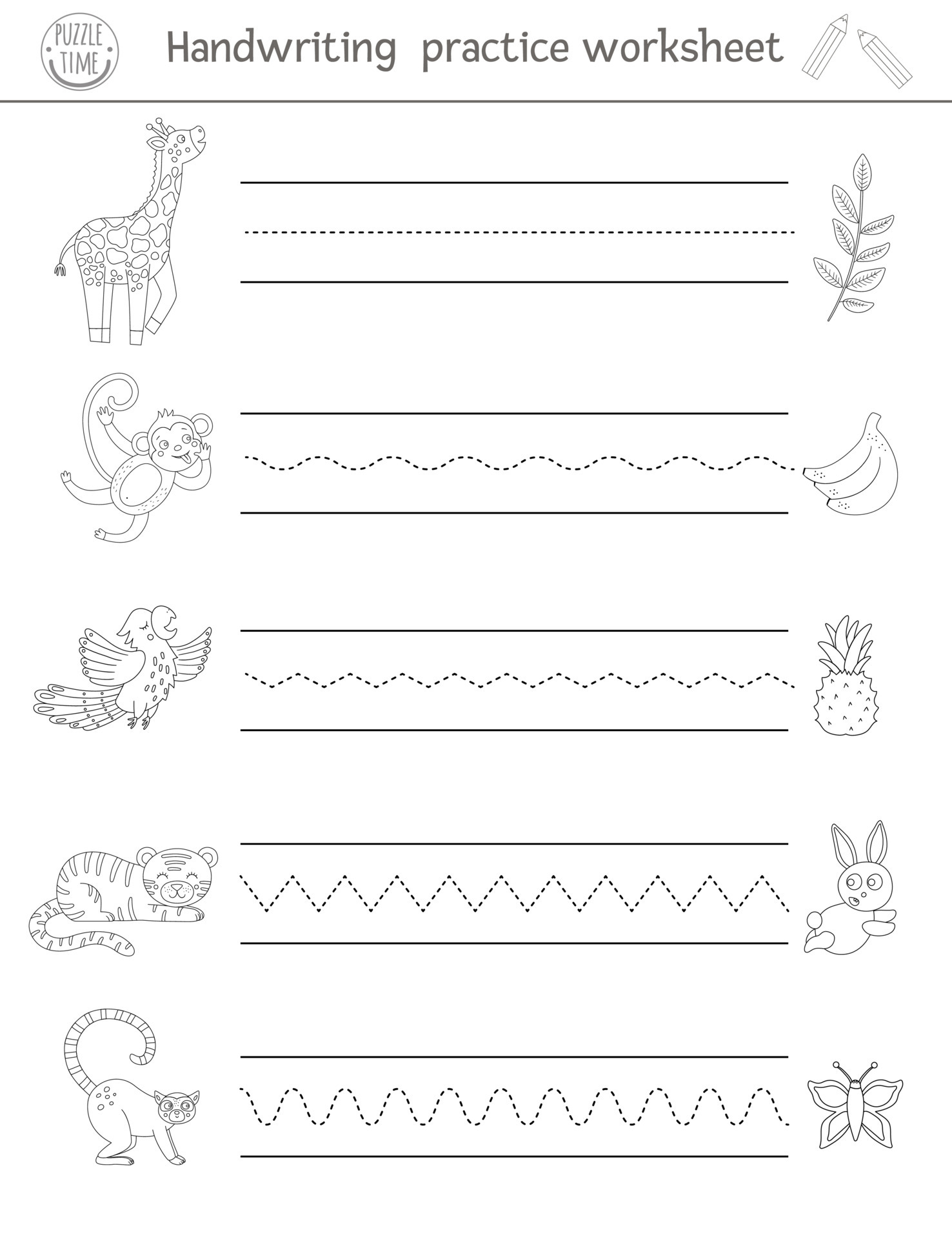 Vector Handwriting Practice Worksheet Printable Black And White vector-handwriting-practice-worksheet-printable-black-and-white