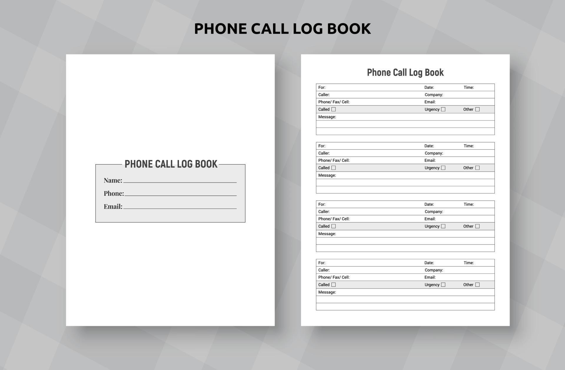 Phone call log book 7153443 Vector Art at Vecteezy