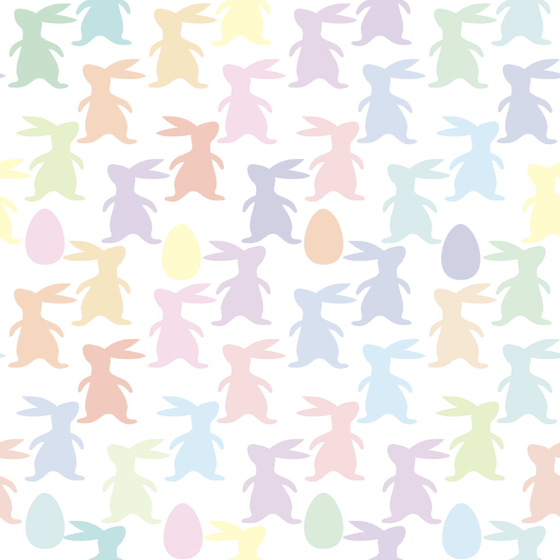 Seamless pattern with colorful rabbits and eggs 7159933 Vector Art at ...