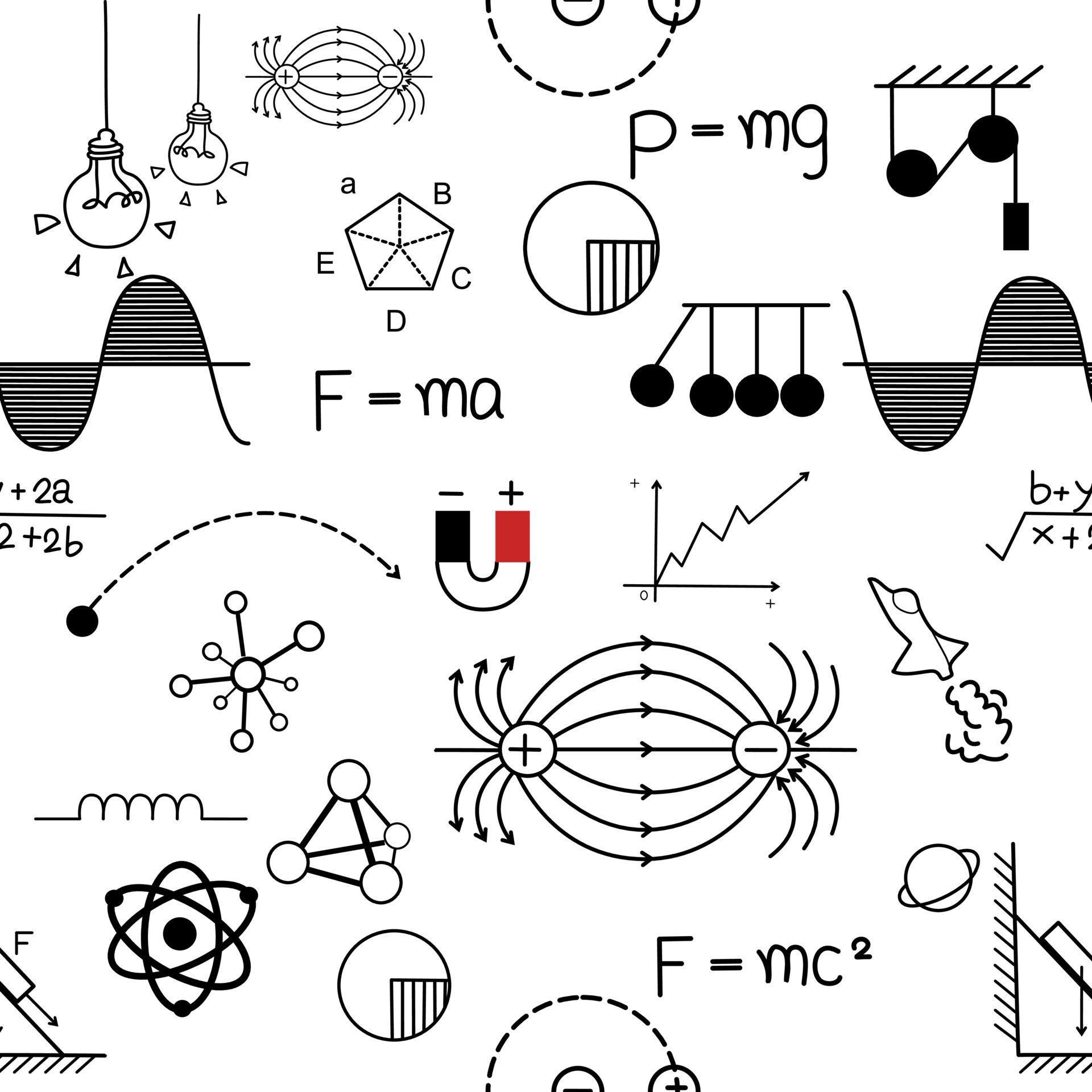 Hand drawn physic formulas Science knowledge education. Chem formula ... Hand drawn physic formulas Science knowledge education. Chem formula ...