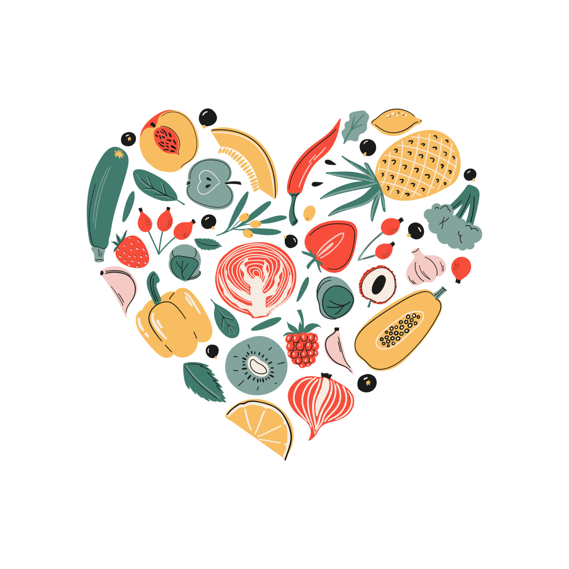 Food Heart Clip Art