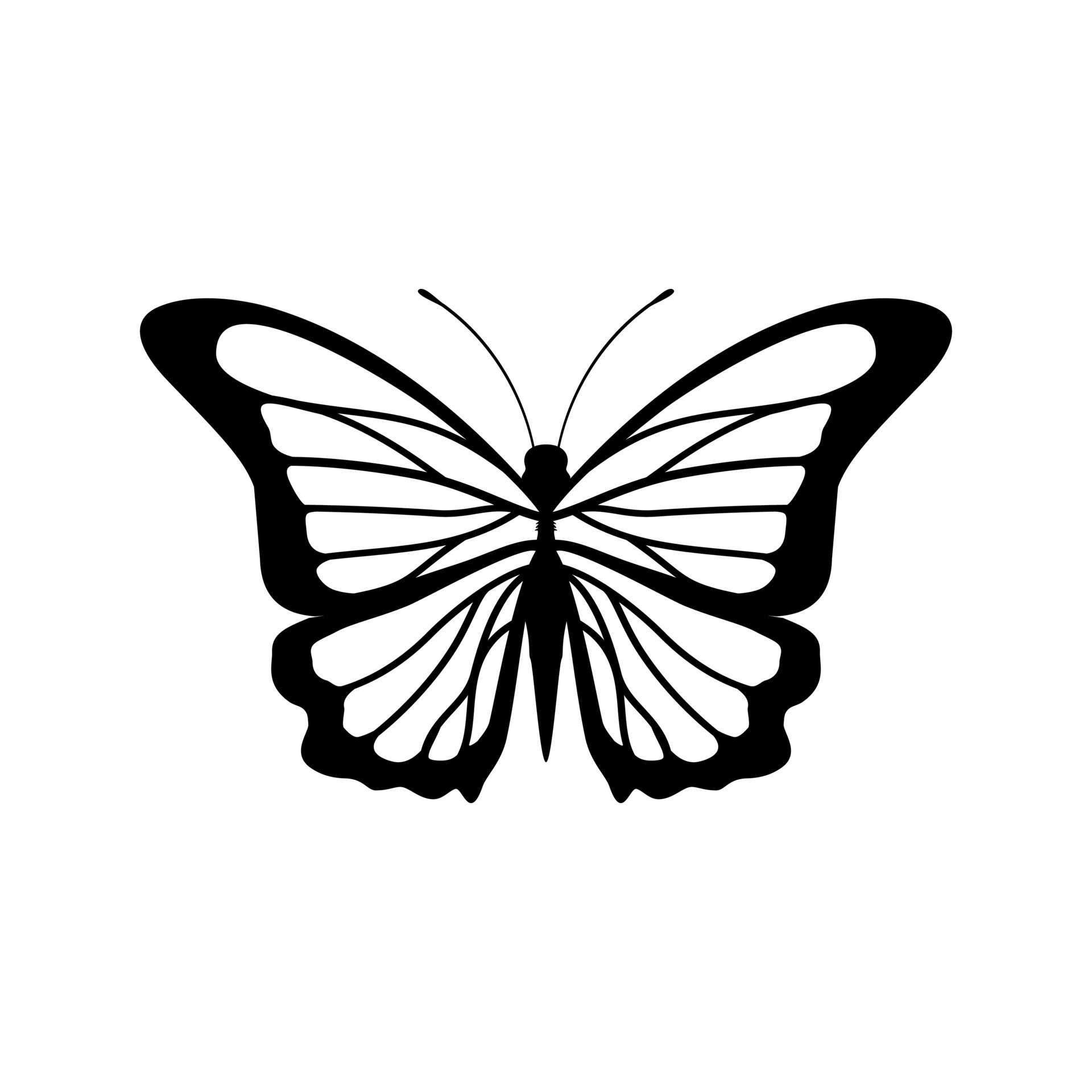 Butterfly Icons Butterfly Icon Vector Design Illustration Butterfly Icon Simple Sign