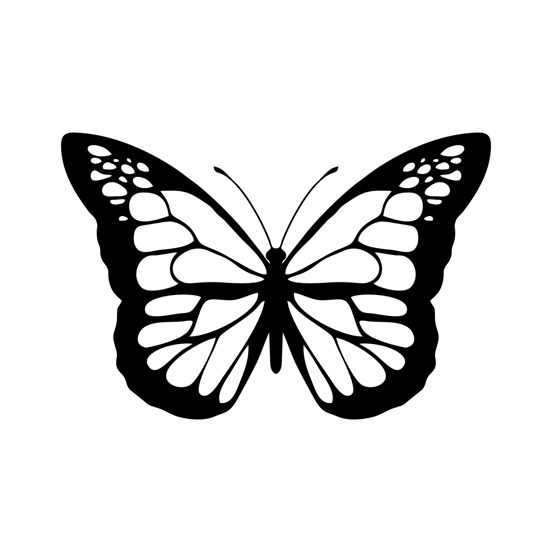 Iconos De Mariposas Ilustración De Diseño De Vector De Icono De Mariposa Signo Simple De Icono