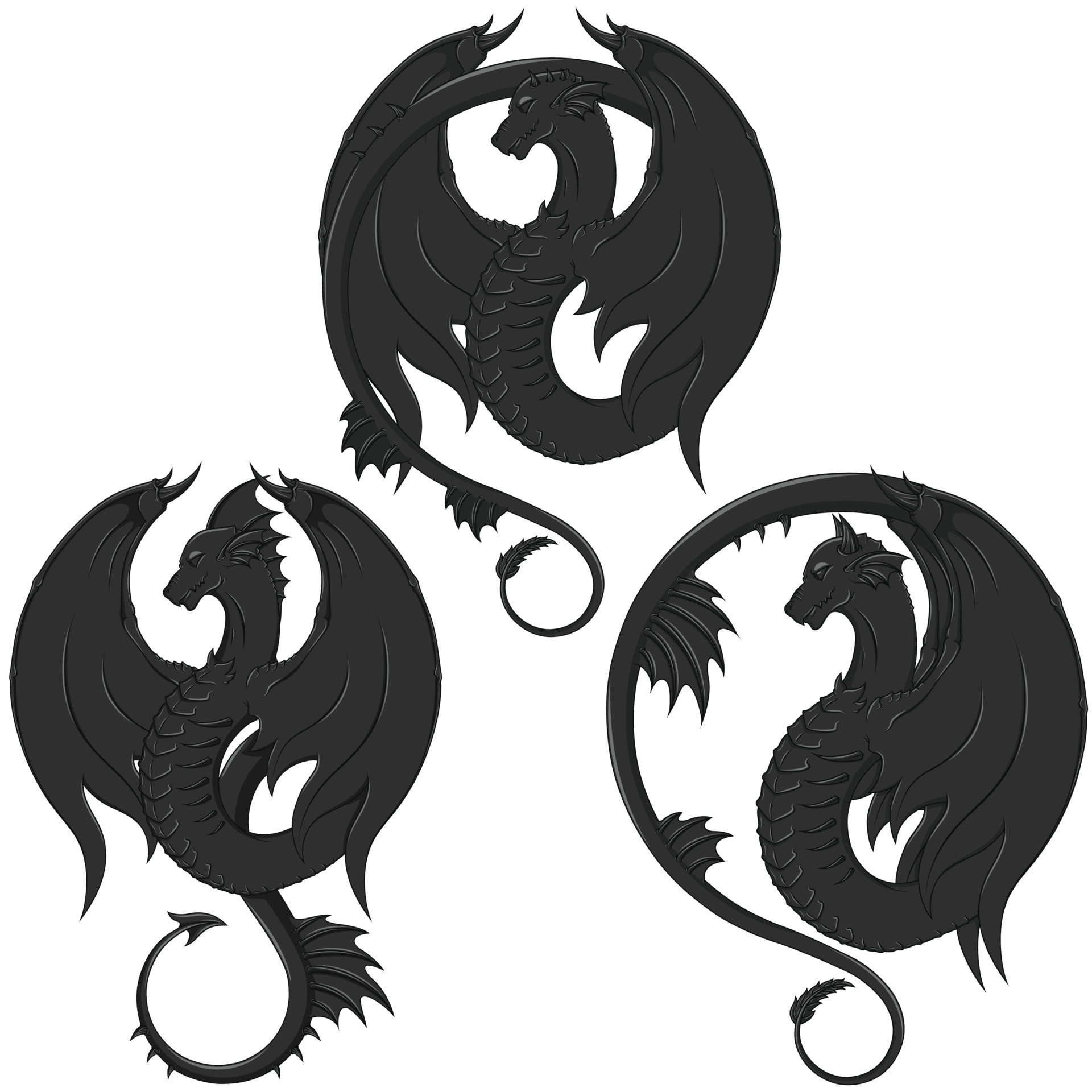 Winged Dragons Vector Design 7167453 Vector Art at Vecteezy