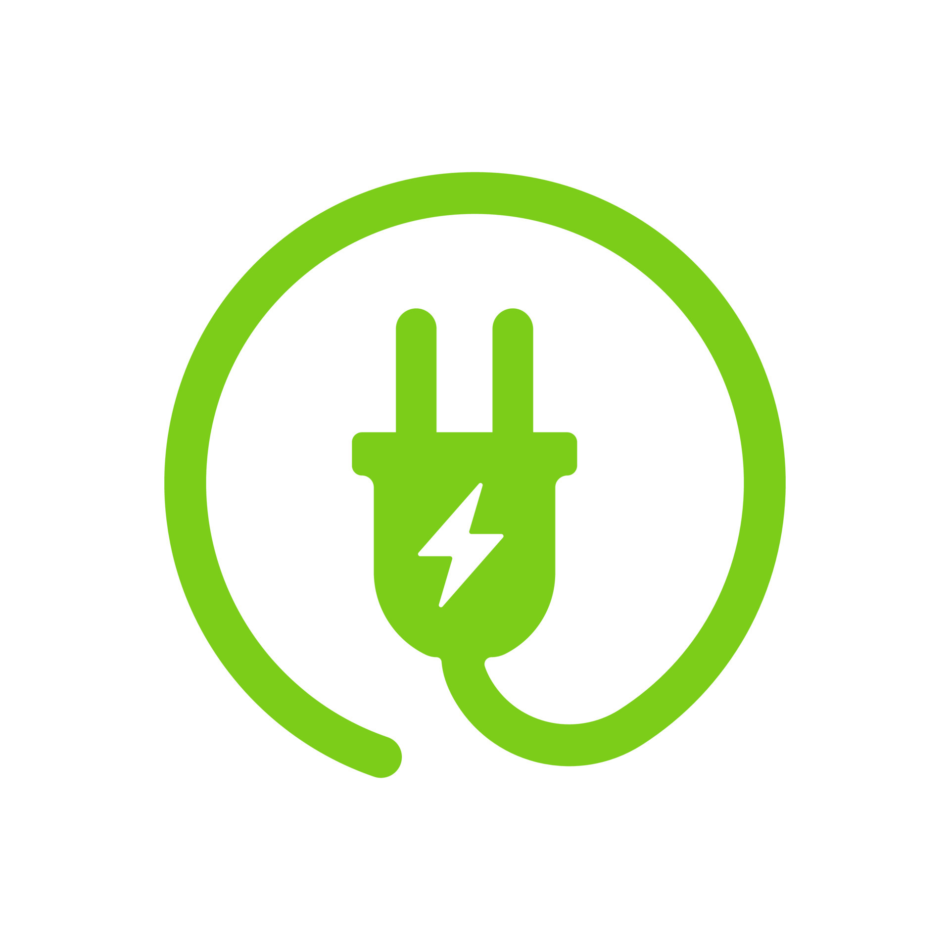 Green electric charger vector icon in a circle 7167611 Vector Art at ...