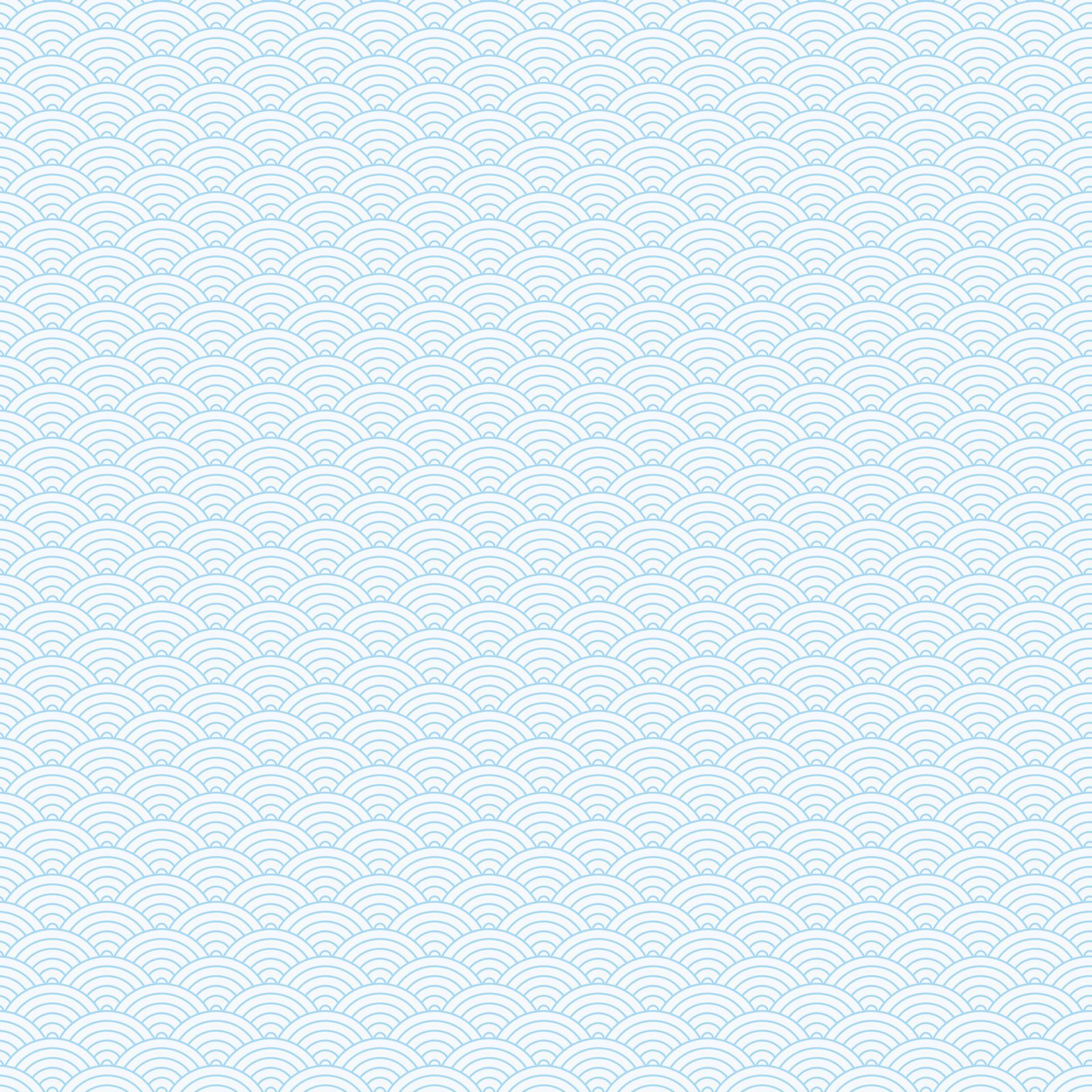 Japanese Geometric Wave Or Cloud Traditional Style Abstract Overlapping Circle Line Shape