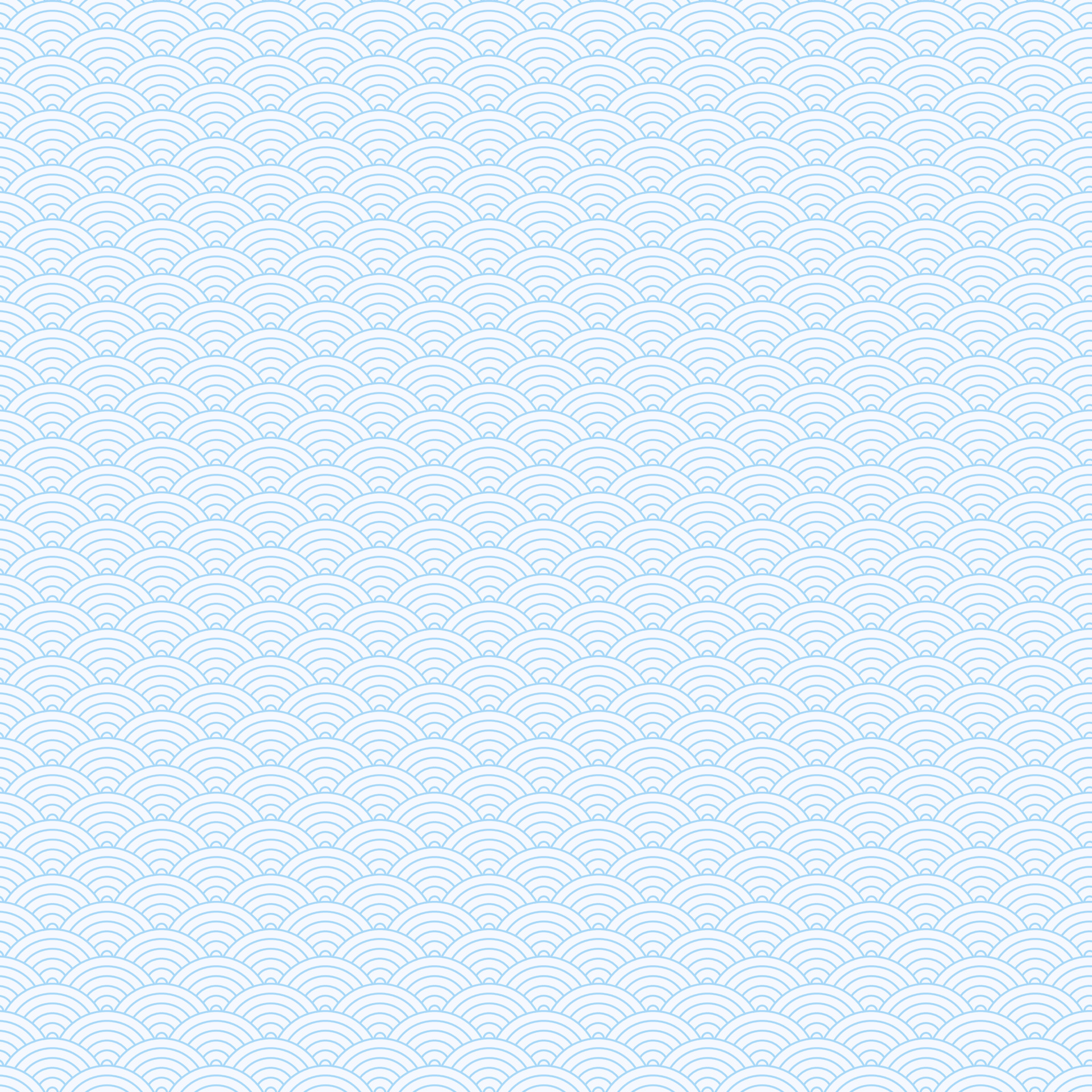 Japanese Geometric Wave Or Cloud Traditional Style Abstract Overlapping Circle Line Shape