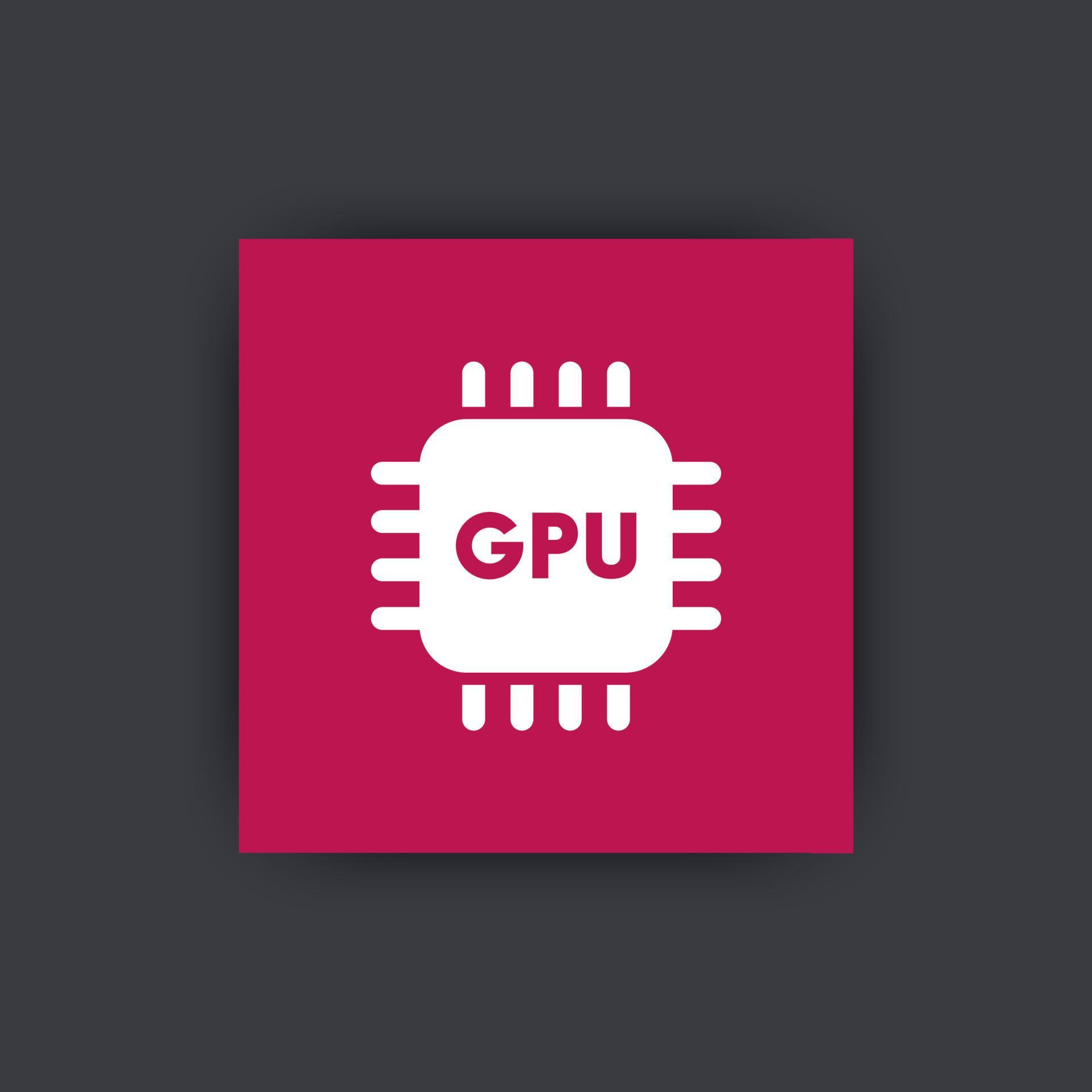 GPU icon, graphics processing unit vector sign, gpu pictogram, graphics ...