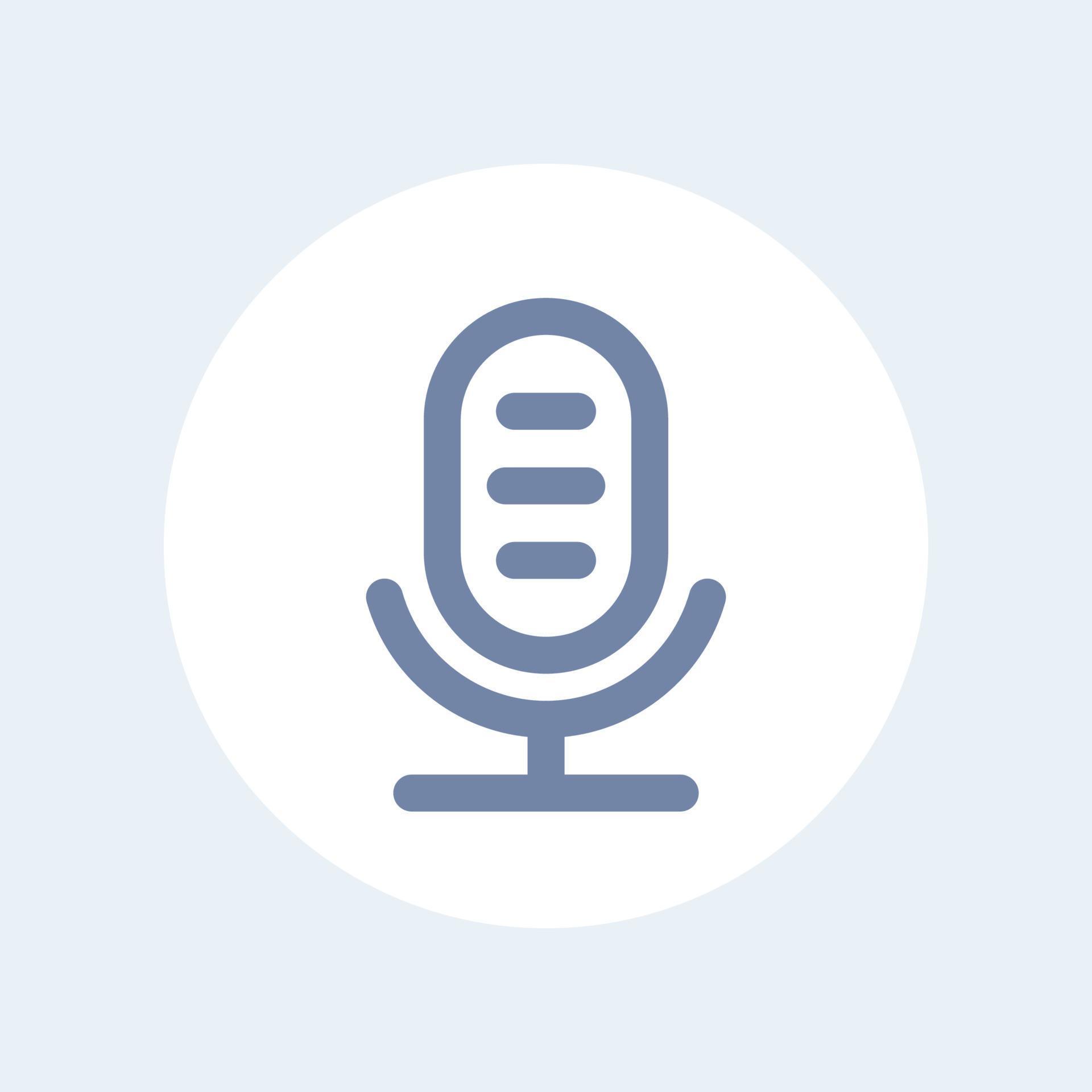 microphone, speech recognition line icon isolated on white 7170112 ...