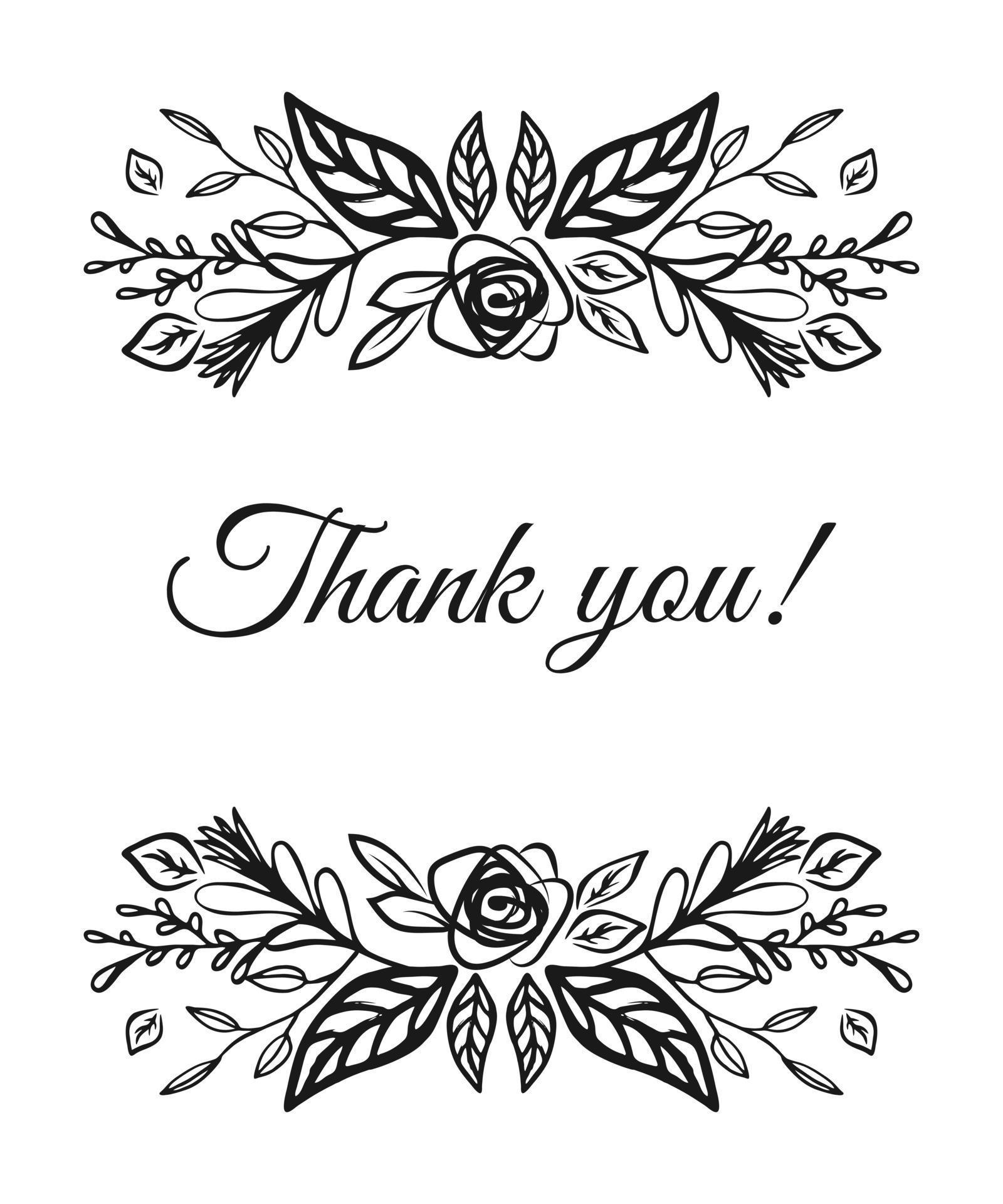 Thank You Greeting Card Template Simple Flat Illustration Black thank-you-greeting-card-template-simple-flat-illustration-black