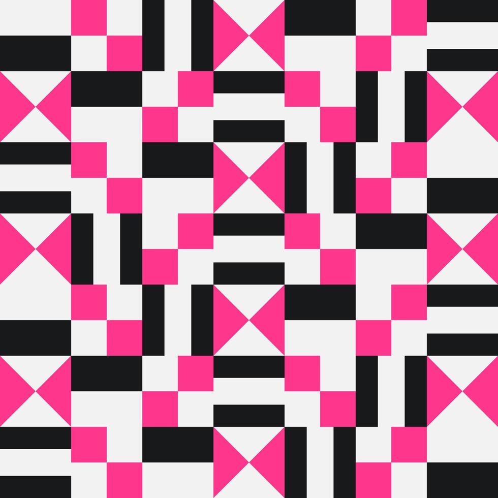 PINK and BLACK Geometrical shape pattern style with minimalist elements ...
