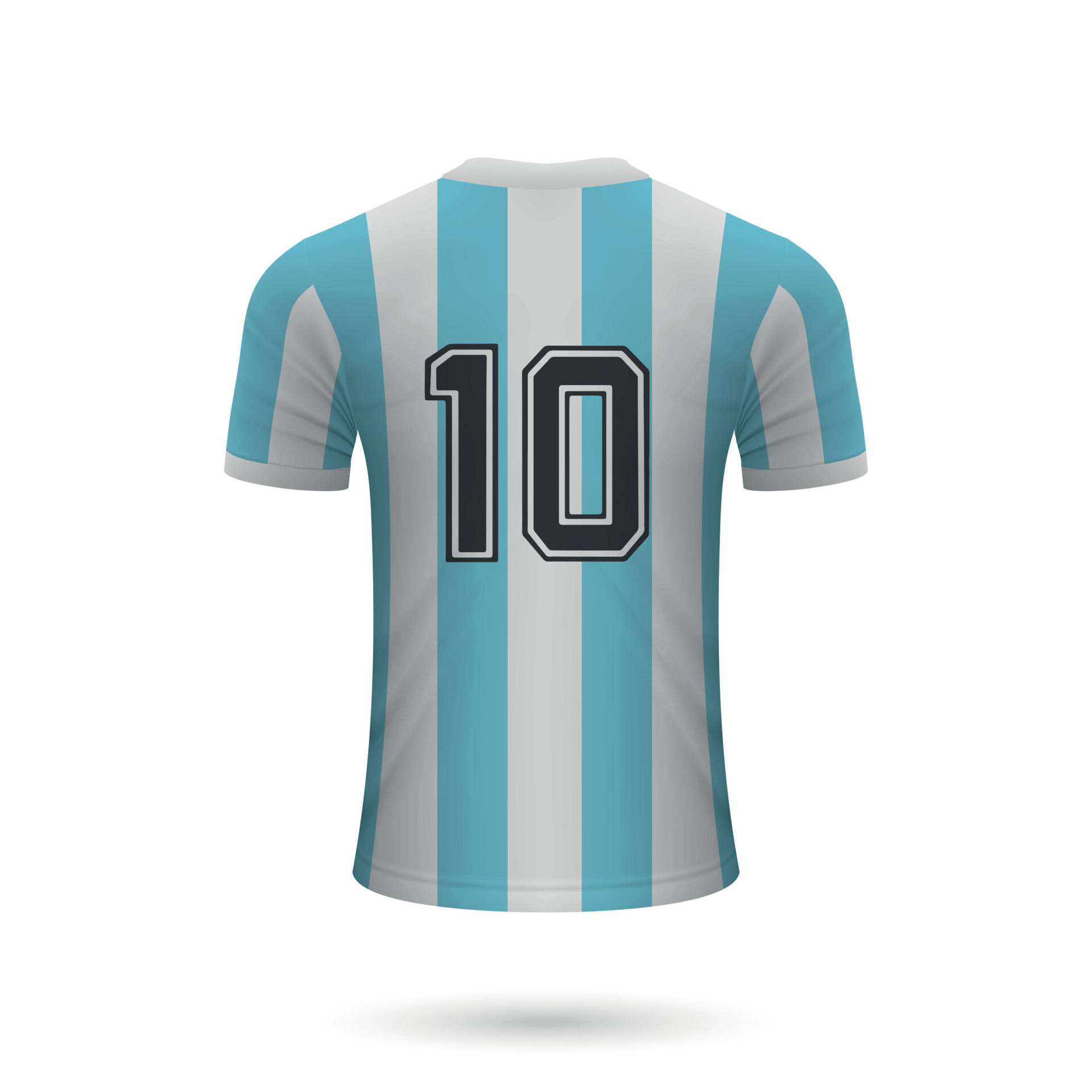 Realistic Soccer Shirt Argentina With Number 10 For Your Design realistic-soccer-shirt-argentina-with-number-10-for-your-design