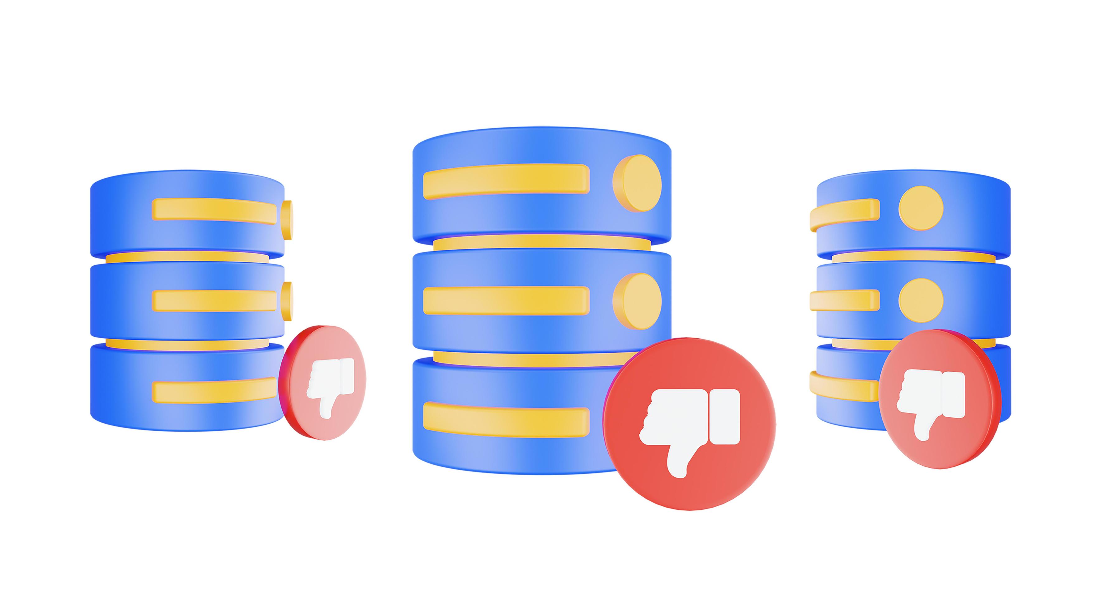 3d render database server icon with unlike icon isolated 7186299 Stock ...