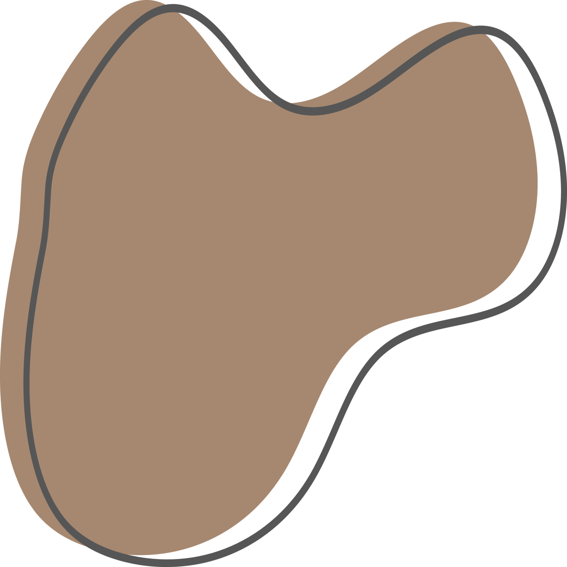 Set Of Abstract Organic Blob Shape Elements With Line 7188331 Vector