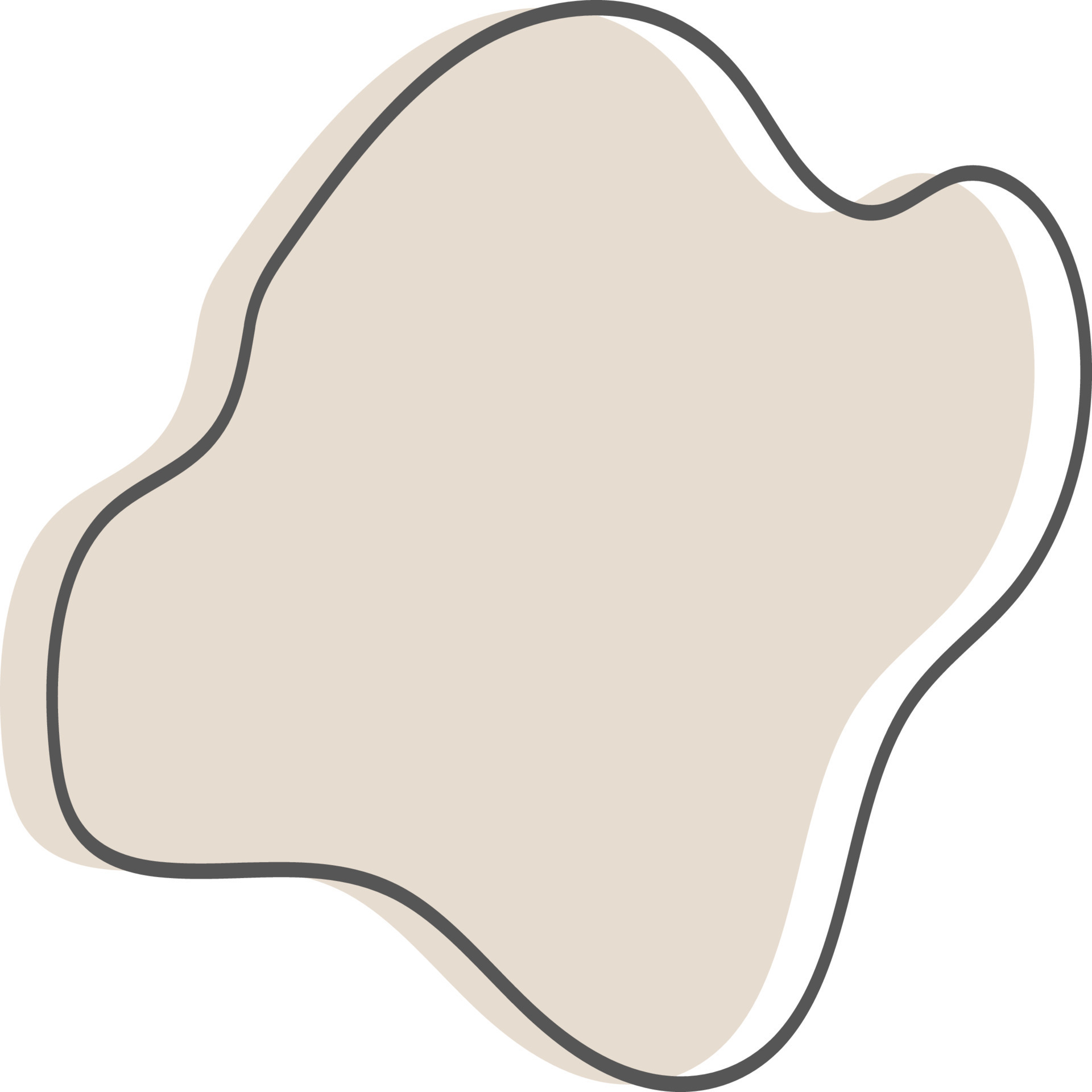 set of abstract organic blob shape elements with line 7188482 Vector ...