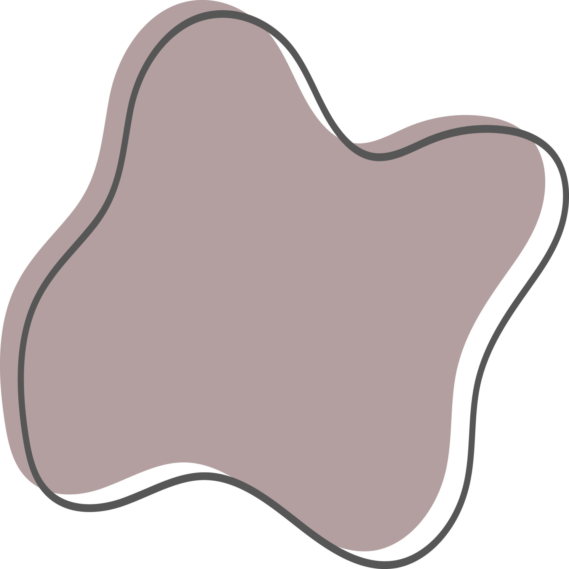 Set Of Abstract Organic Blob Shape Elements With Line 7188582 Vector
