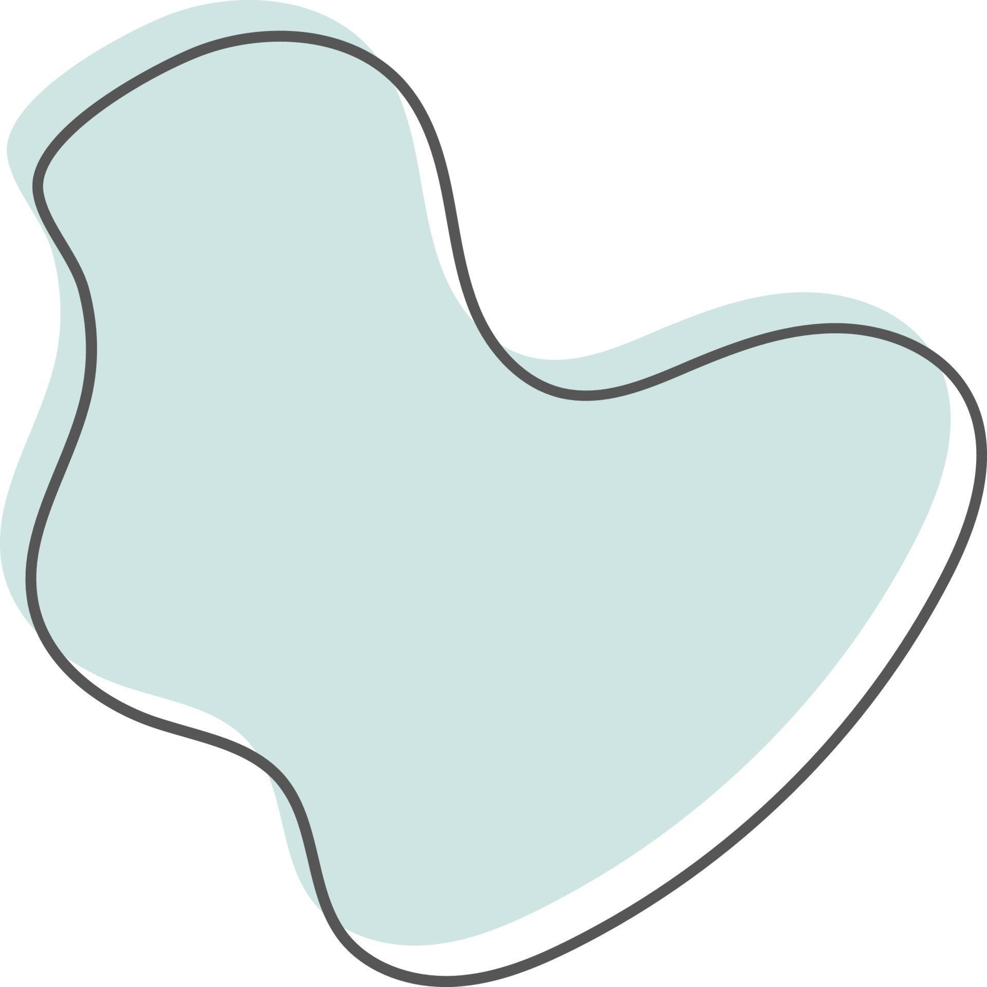 Set Of Abstract Organic Blob Shape Elements With Line 7188587 Vector