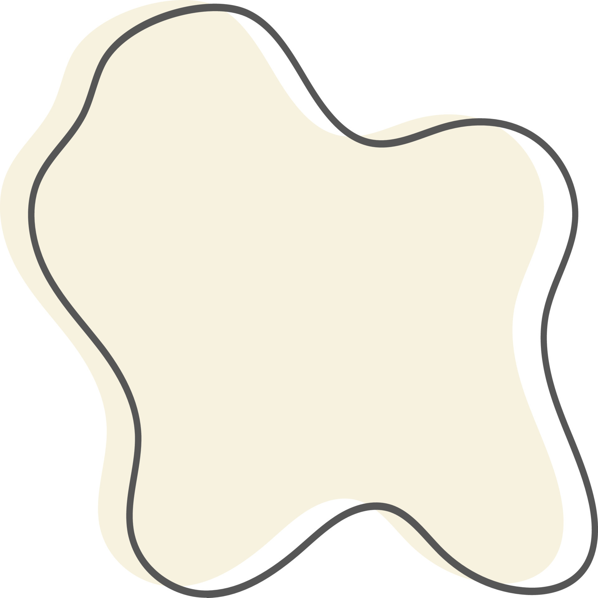 Set Of Abstract Organic Blob Shape Elements With Line 7188693 Vector