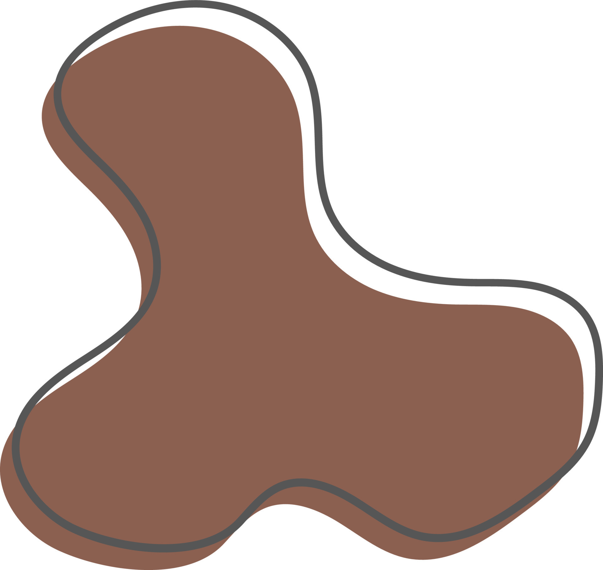 Set Of Abstract Organic Blob Shape Elements With Line 7188698 Vector