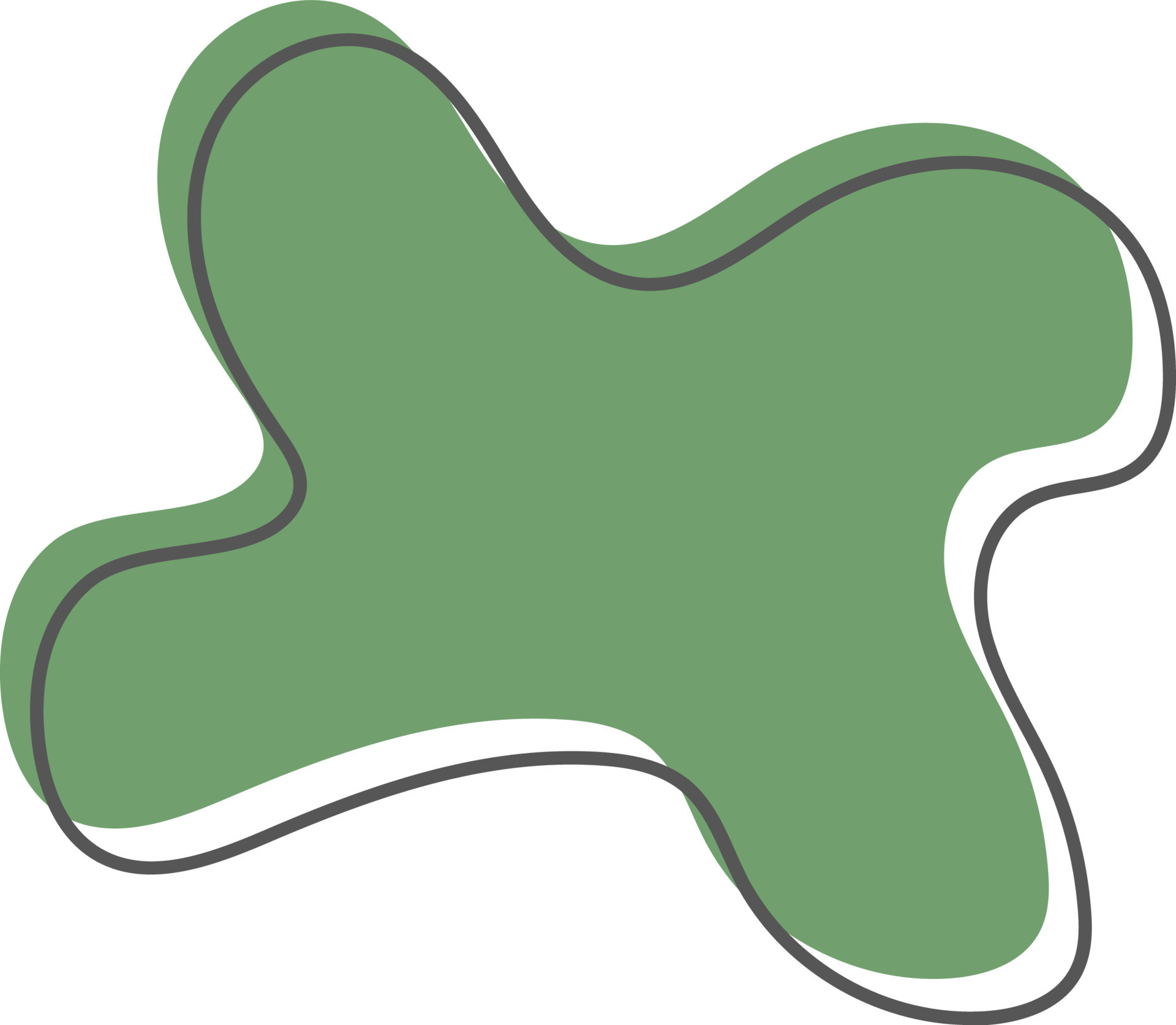 Set Of Abstract Organic Blob Shape Elements With Line 7188862 Vector