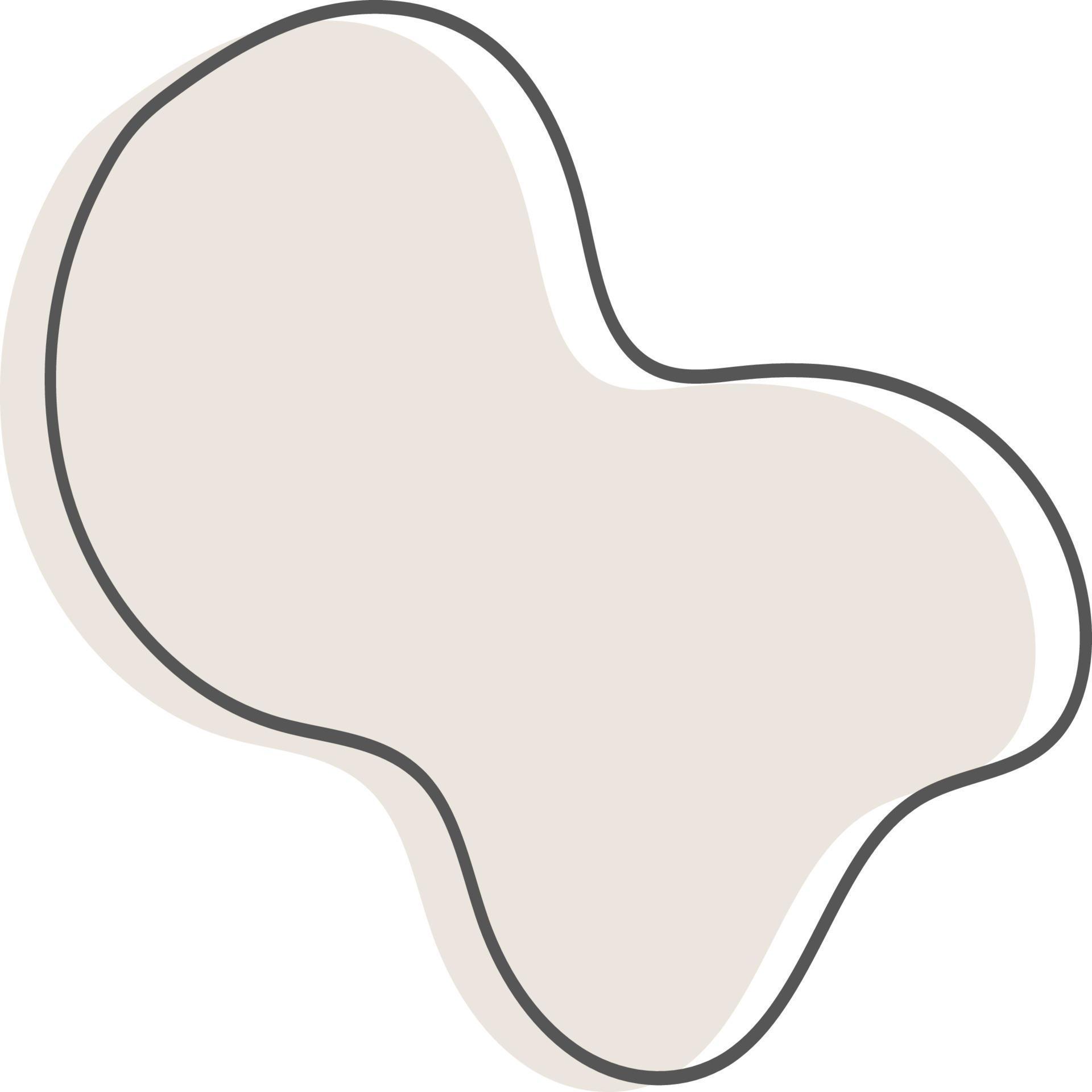 set of abstract organic blob shape elements with line 7188924 Vector ...