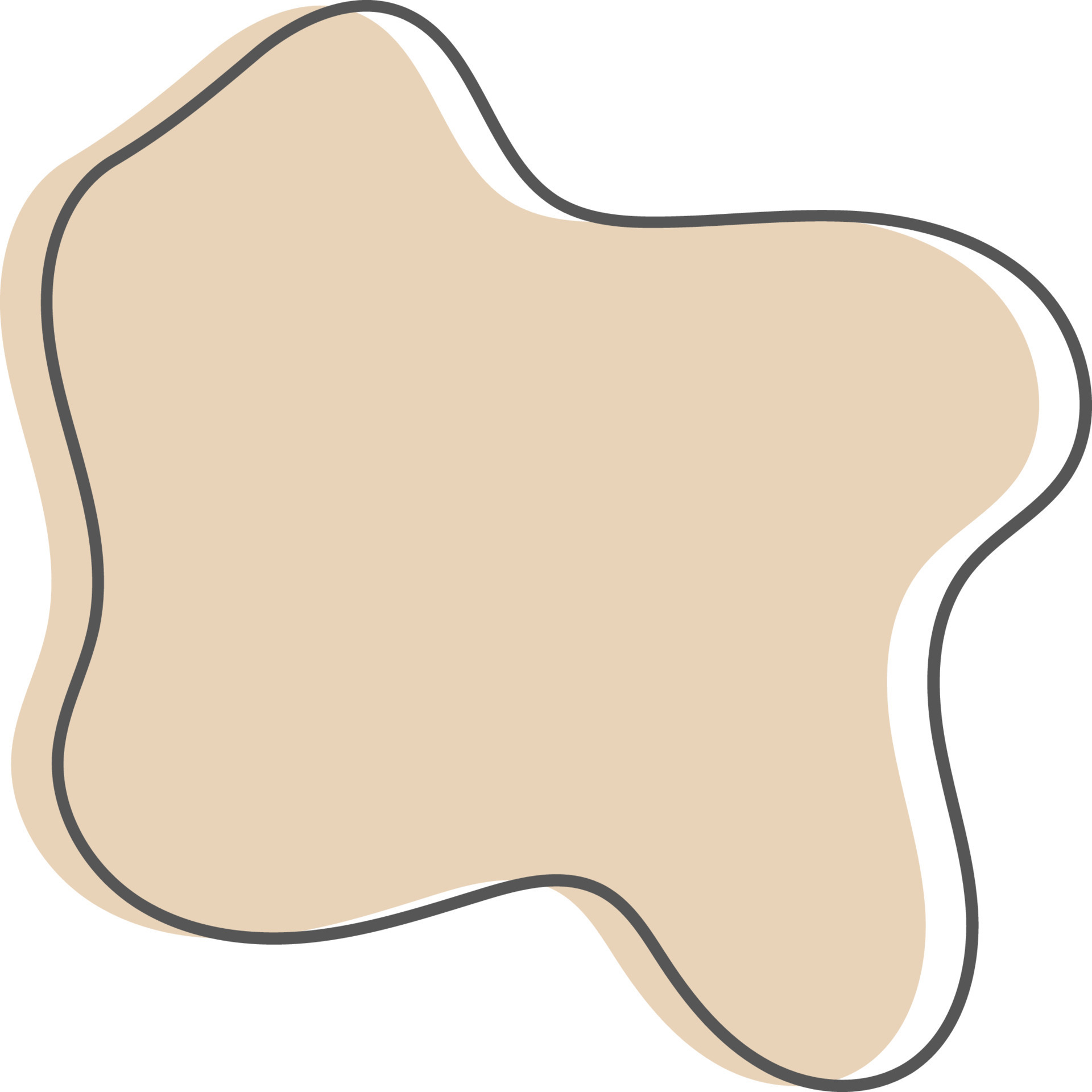 Set Of Abstract Organic Blob Shape Elements With Line 7189067 Vector