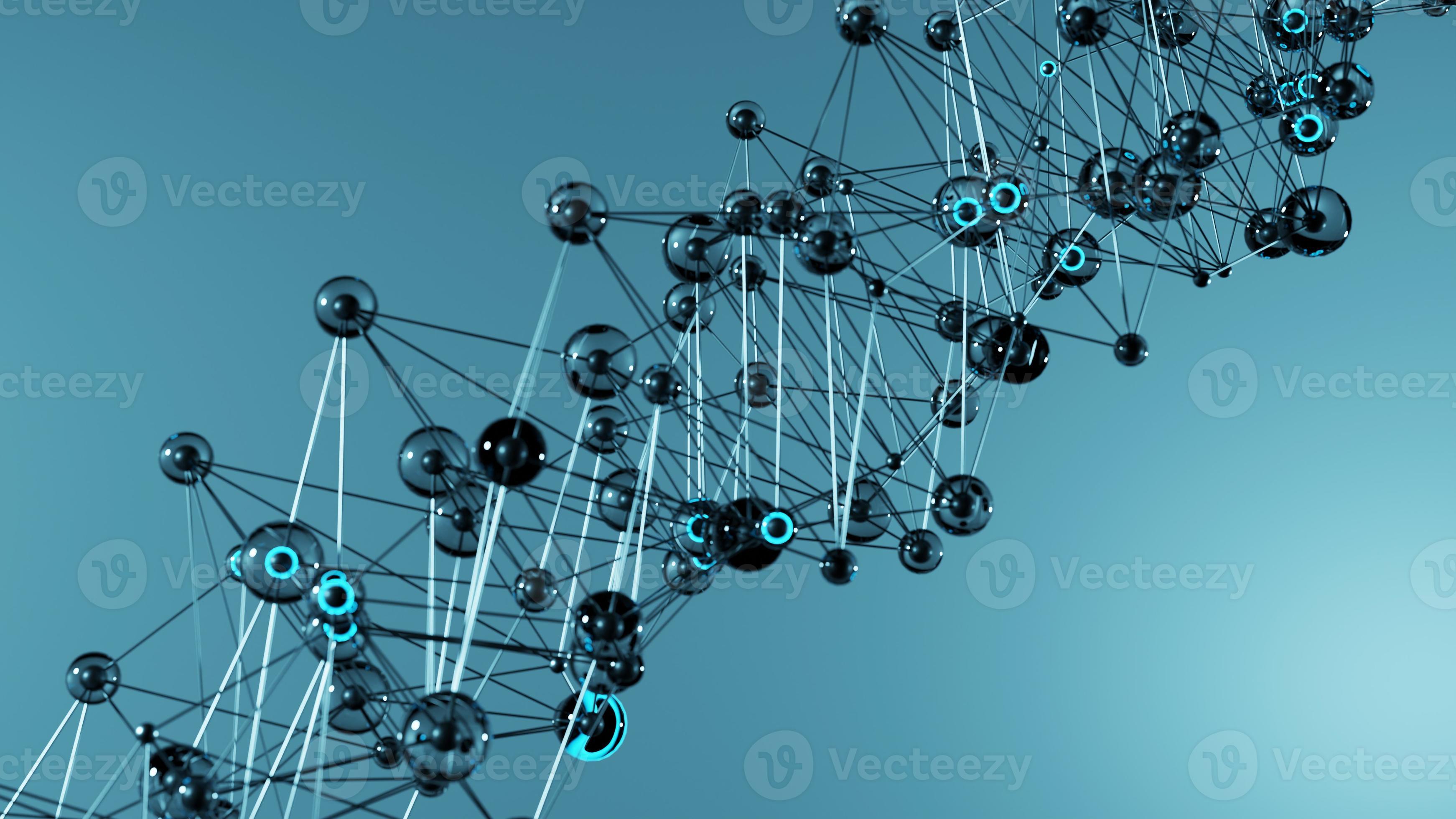 3D rendering of the network connection structure. 7192826 Stock Photo ...