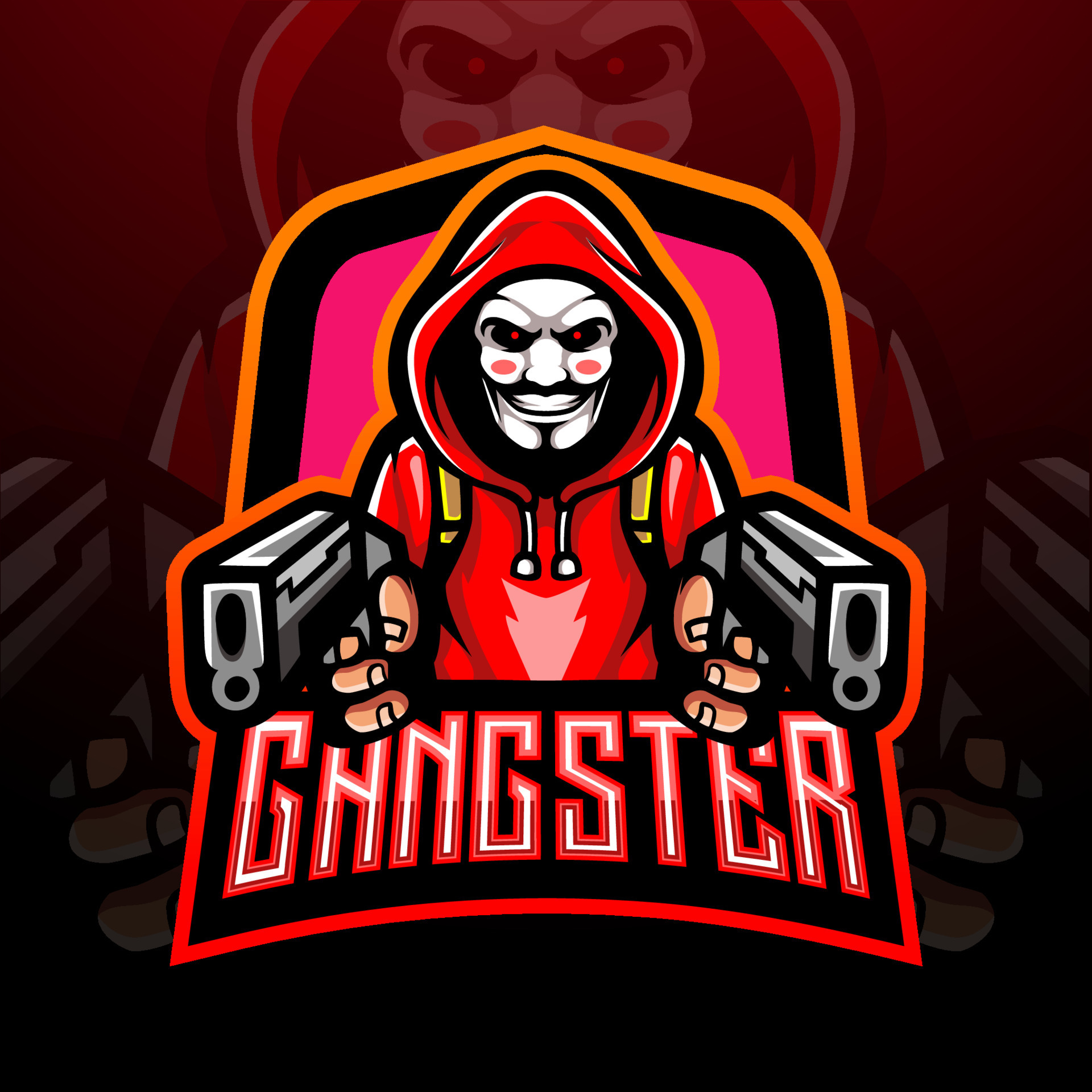 Gangster esport logo mascot design 7194296 Vector Art at Vecteezy