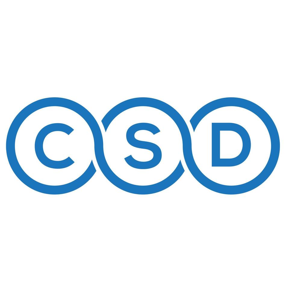 CSD letter logo design on black background. CSD creative initials ...