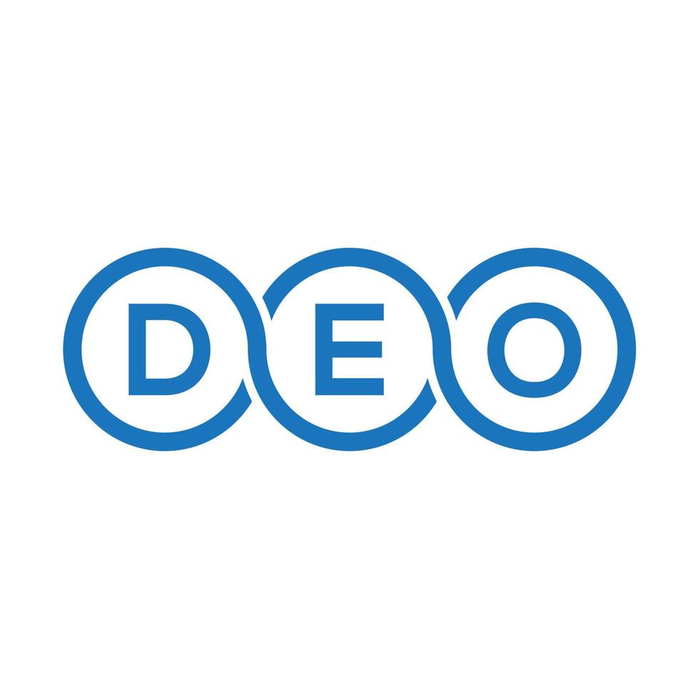DEO letter logo design on black background.DEO creative initials letter ...
