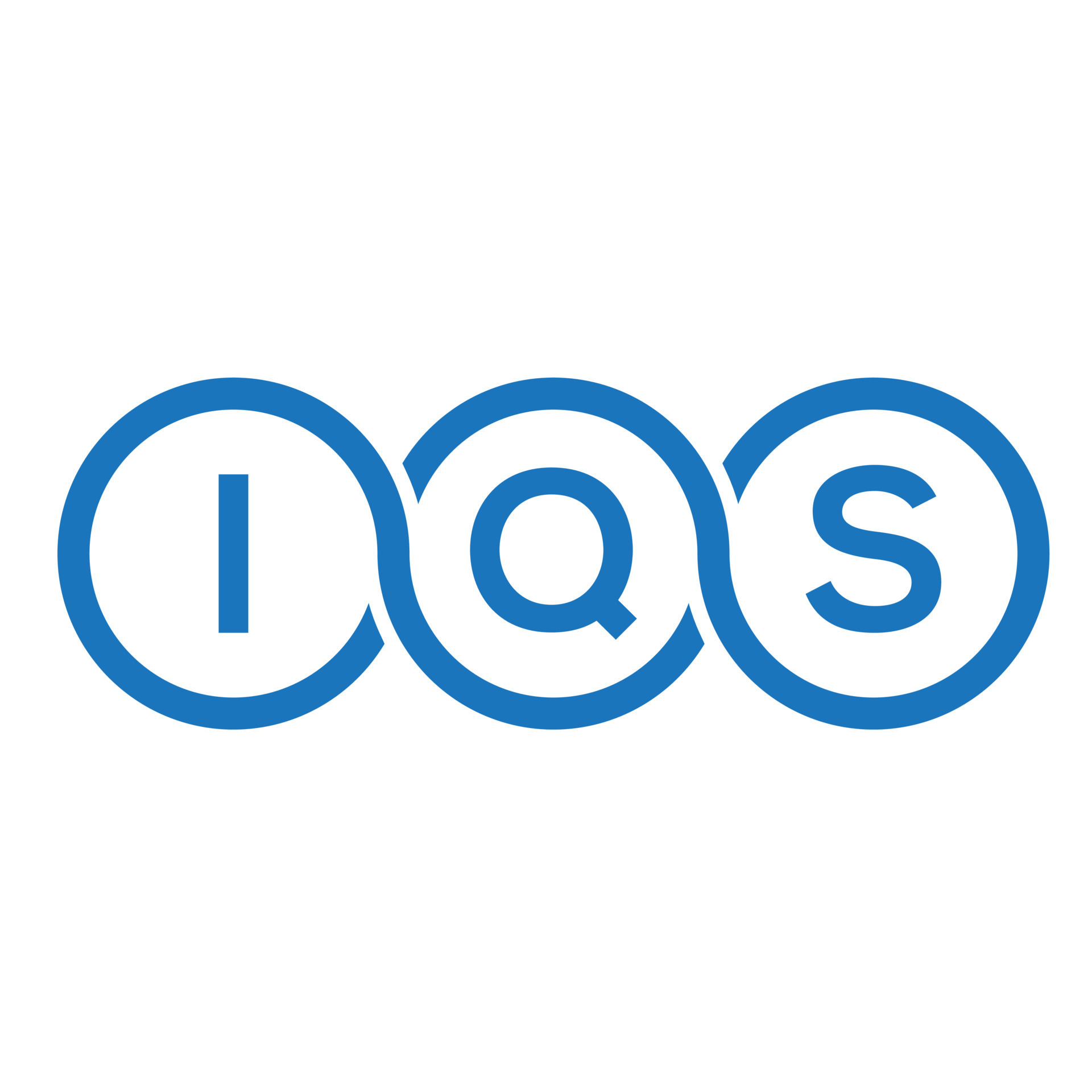 IQS letter logo design on white background. IQS creative initials ...