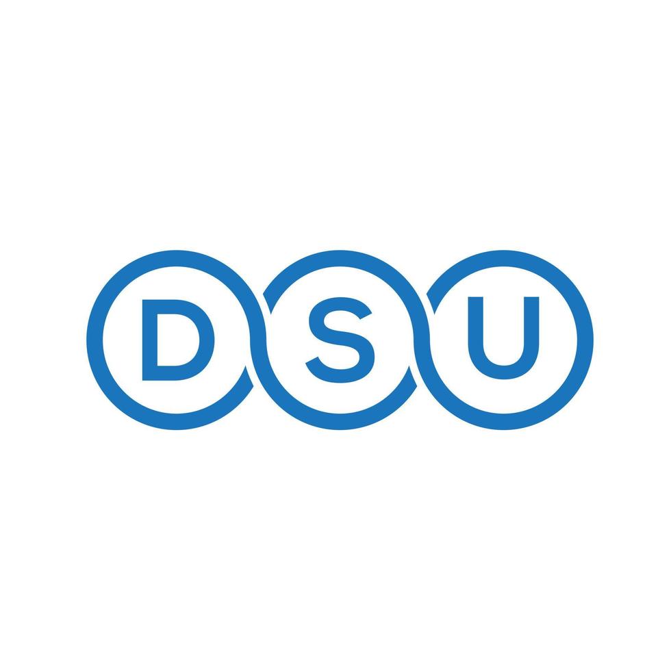 Dsu Letter Logo Design On Black Backgrounddsu Creative Initials Letter Logo Conceptdsu Vector